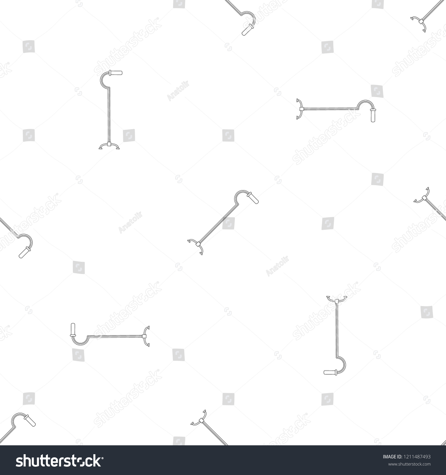 Walking Cane Pattern Seamless Vector Repeat Stock Vector (Royalty Free ...