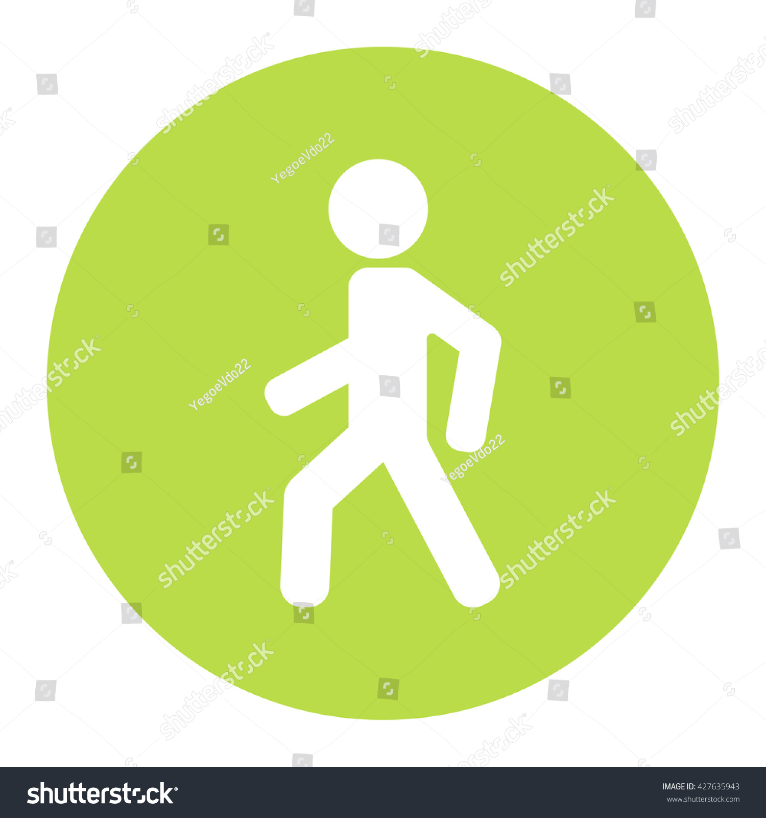 Walking Man Icon Stock Vector (Royalty Free) 427635943