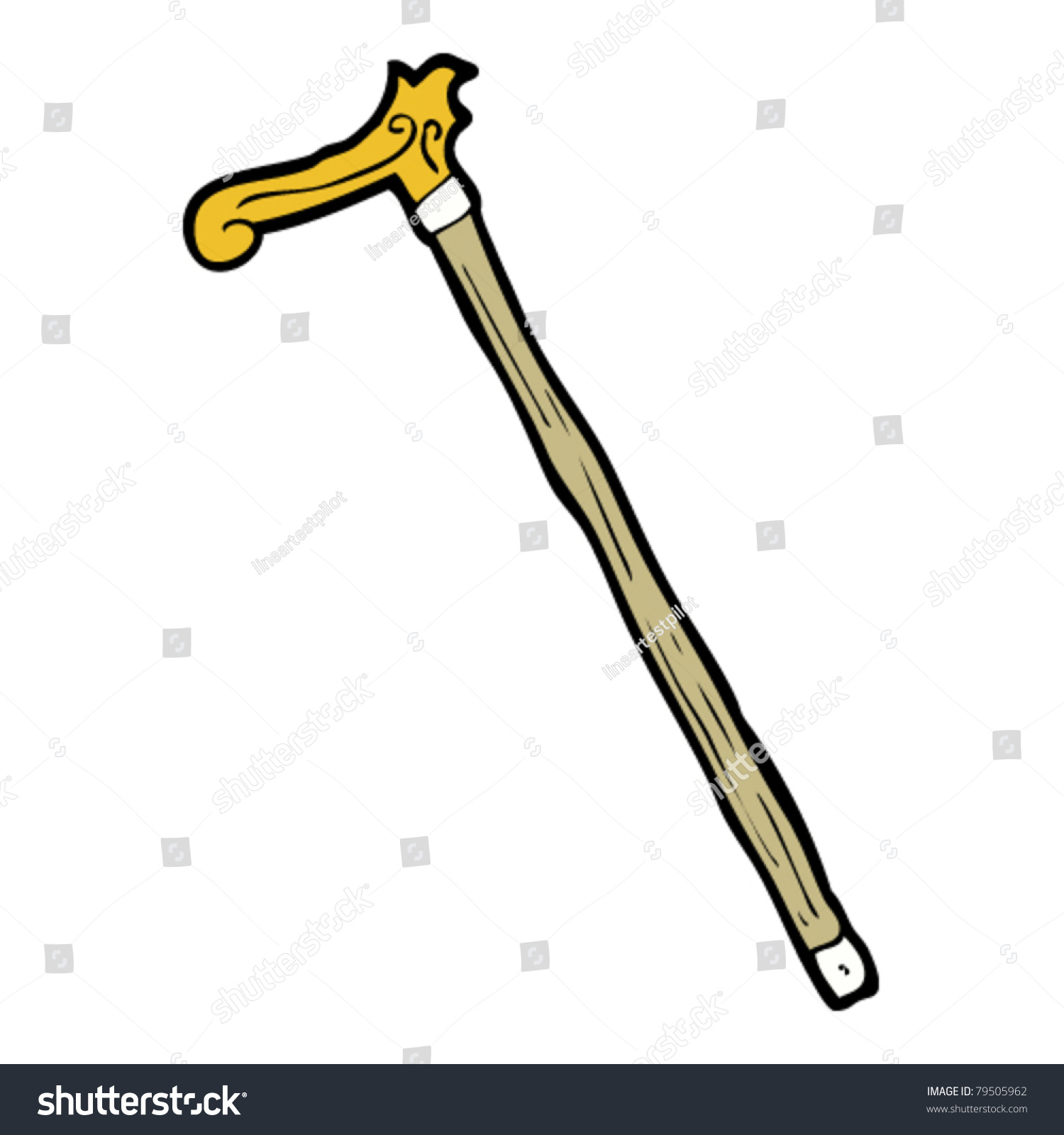 Walking Stick Cartoon Stock Vector 79505962 - Shutterstock