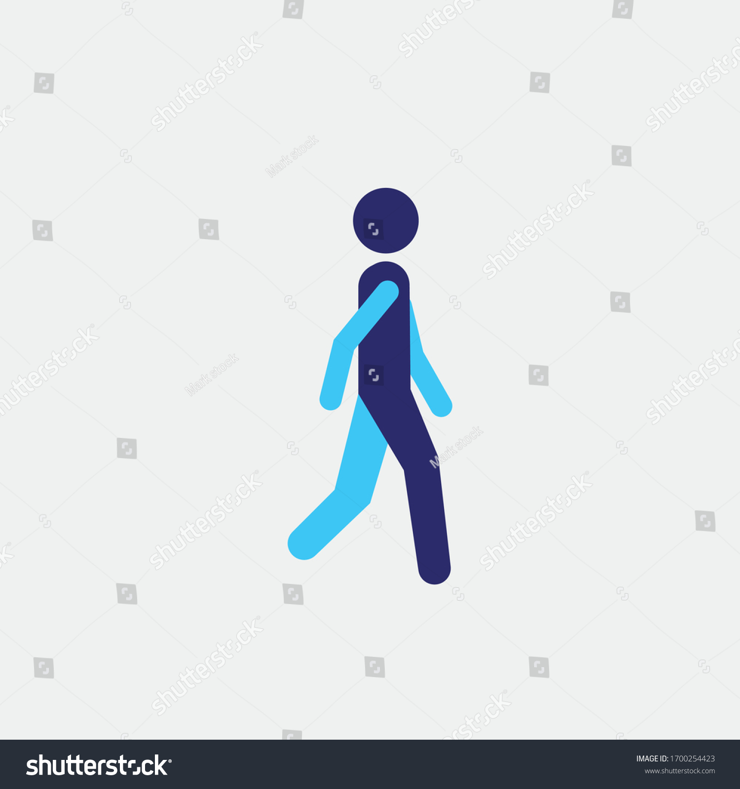 Walking Vector Icon Pedestrian Icon Stock Vector (Royalty Free ...