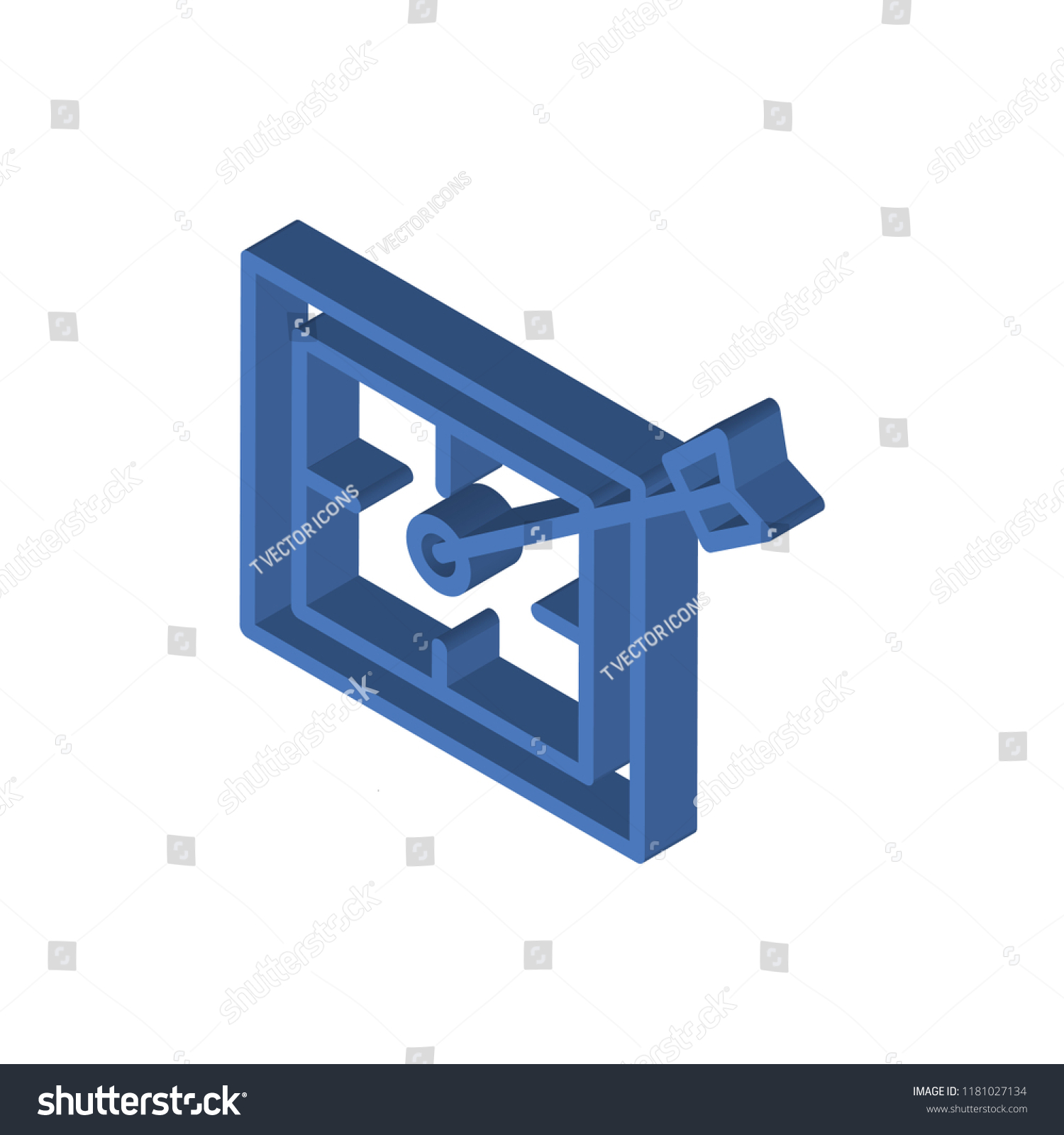 Wall Clock Isometric Left Top View Stock Vector (Royalty Free) 1181027134
