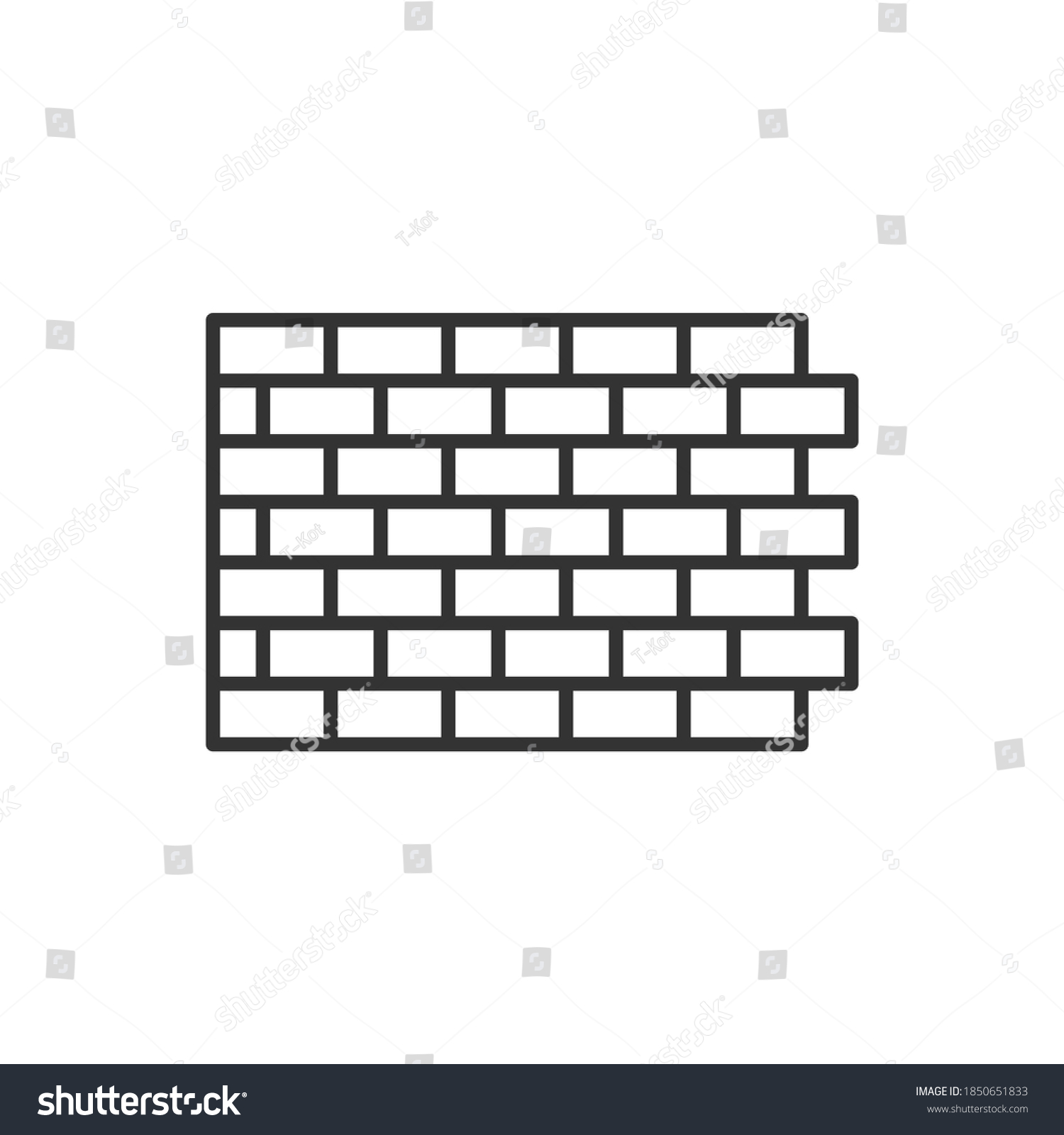 Wall Construction Icon Vector Illustration Stock Vector (Royalty Free ...