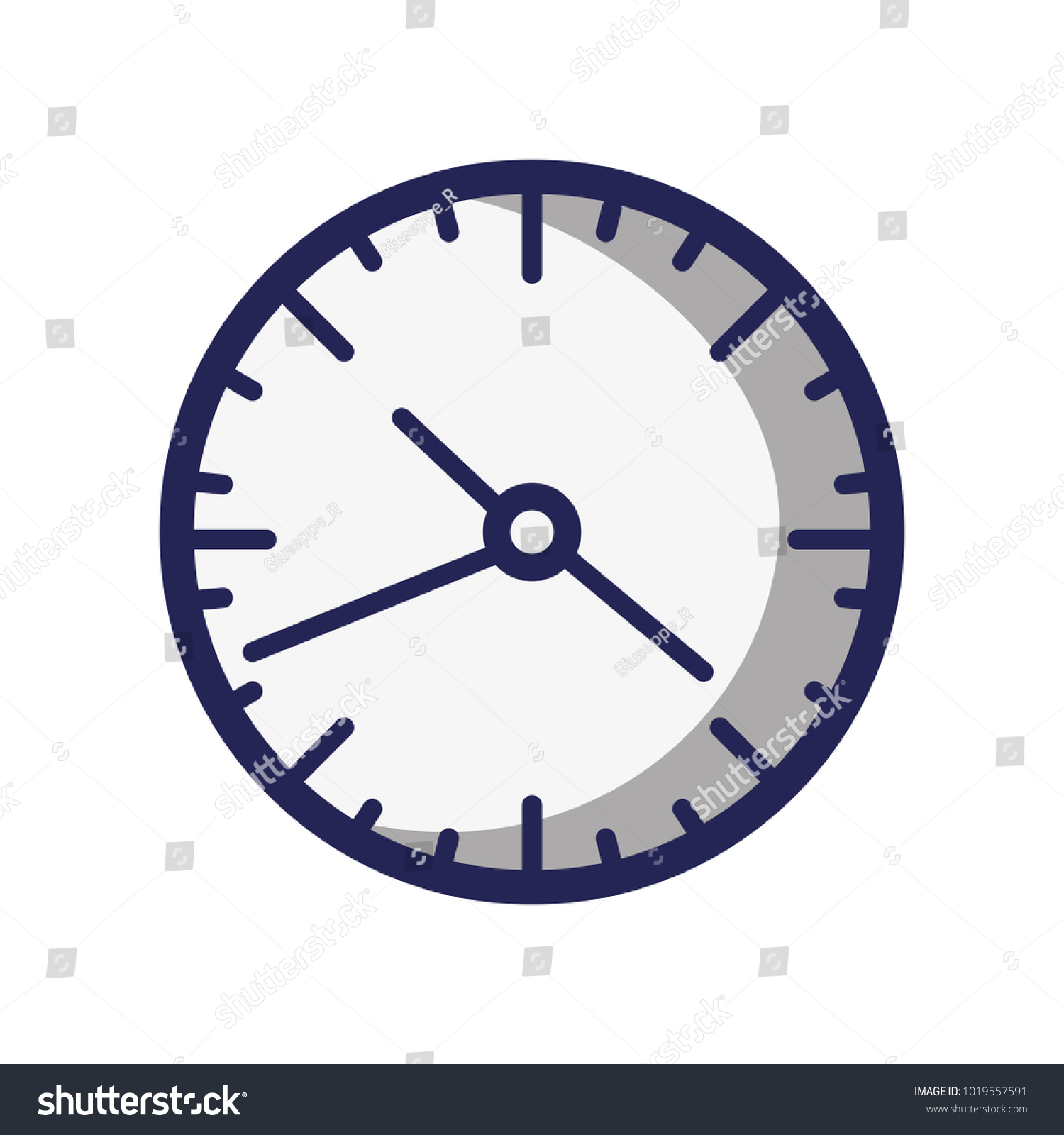 Wall Round Clock Time Object Stock Vector (Royalty Free) 1019557591 ...