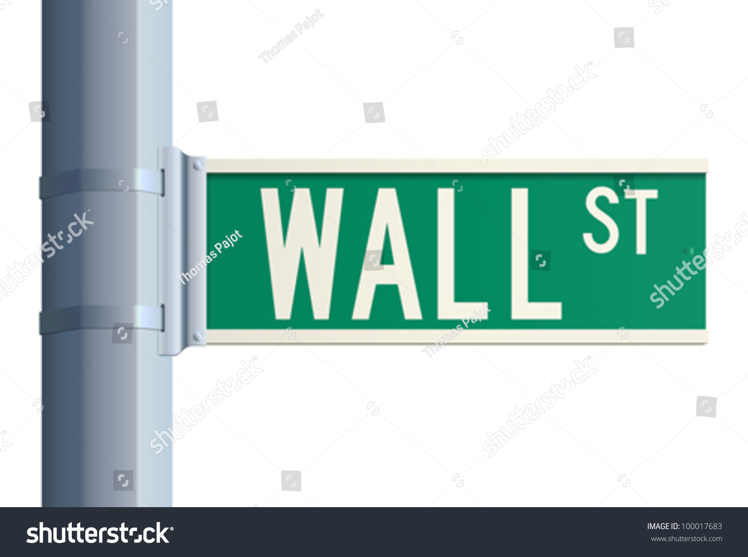 Wall Street Sign Stock Vector (Royalty Free) 100017683 | Shutterstock