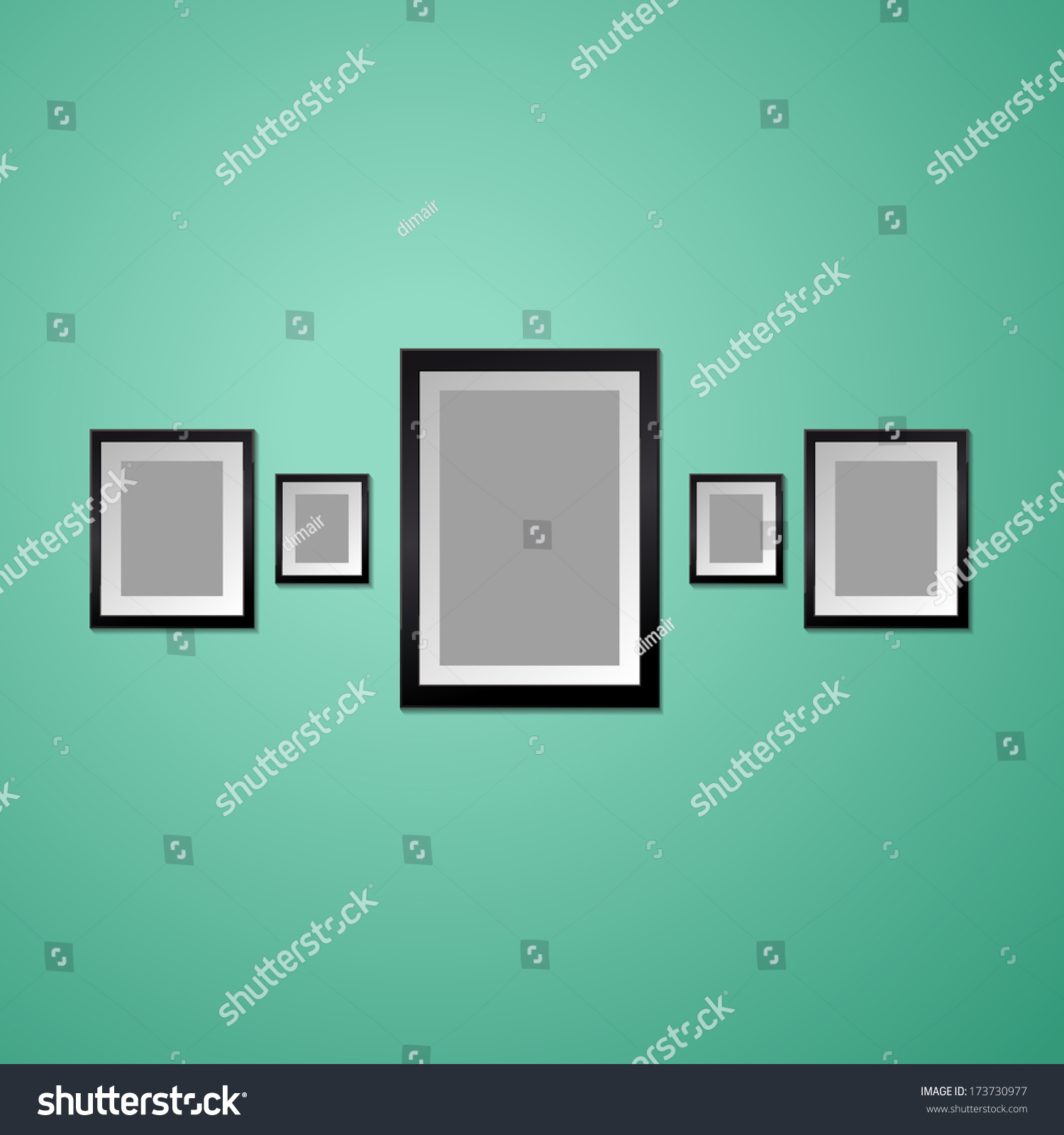 Wall Empty Picture Frame Vector Stock Vector (Royalty Free) 173730977