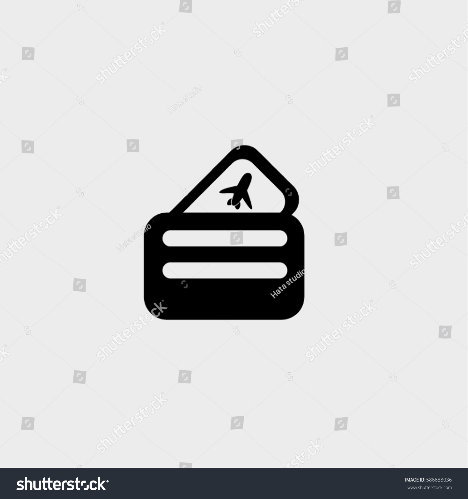 Wallet Card Icon Vector Stock Vector (Royalty Free) 586688036 ...