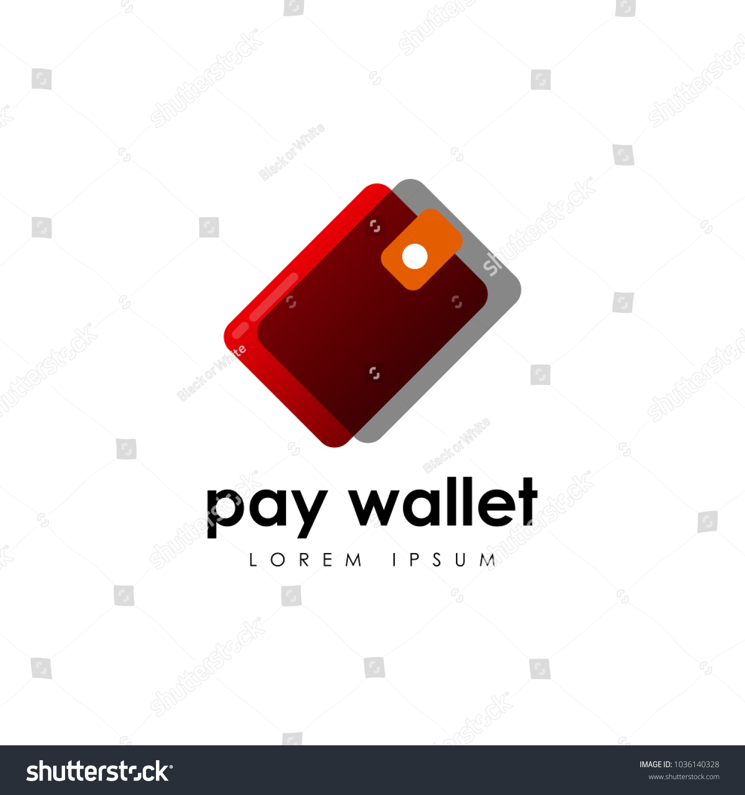 Wallet Logo Design Stock Vector (Royalty Free) 1036140328