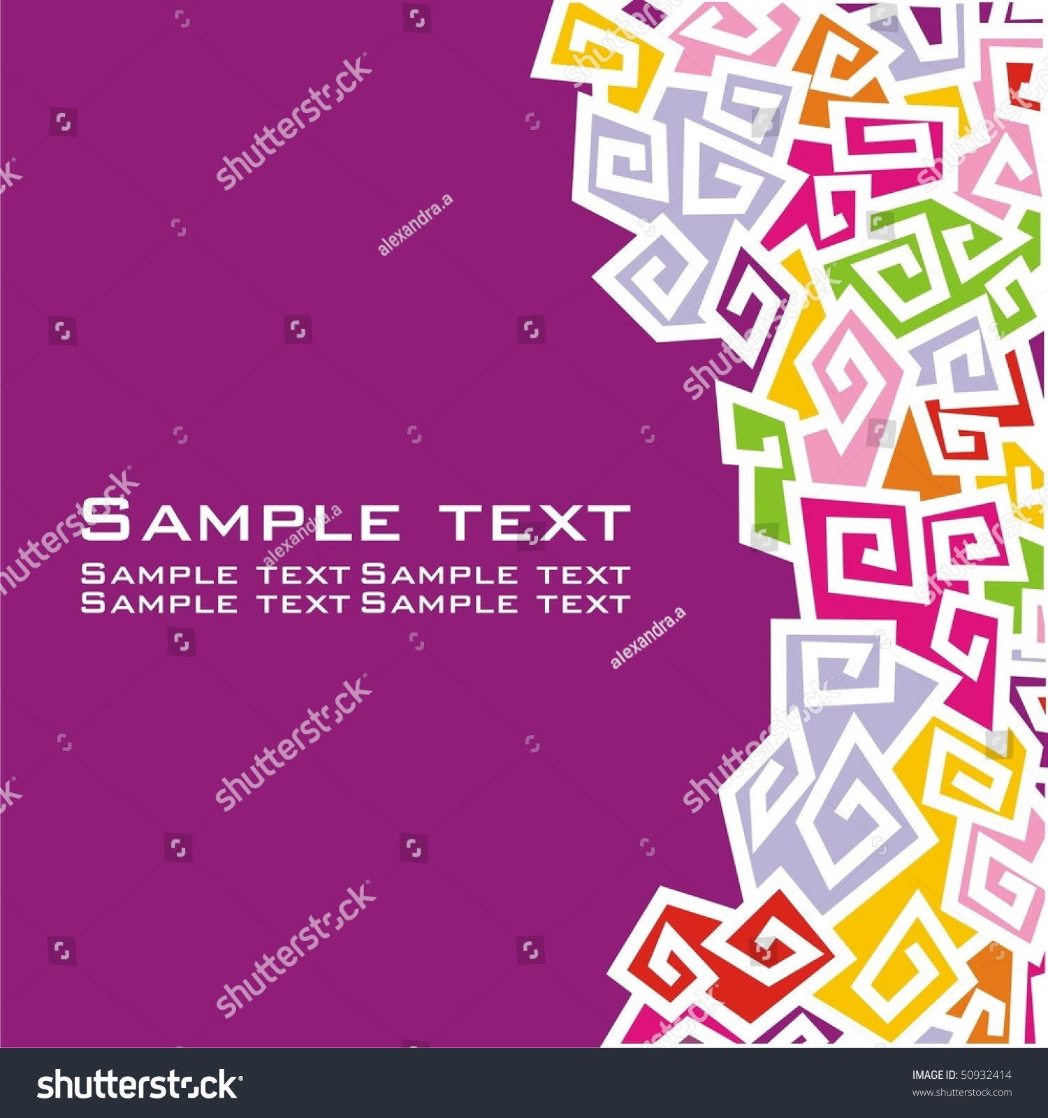 Wallpaper Colorful Patterns Vector Illustration Stock Vector (Royalty ...