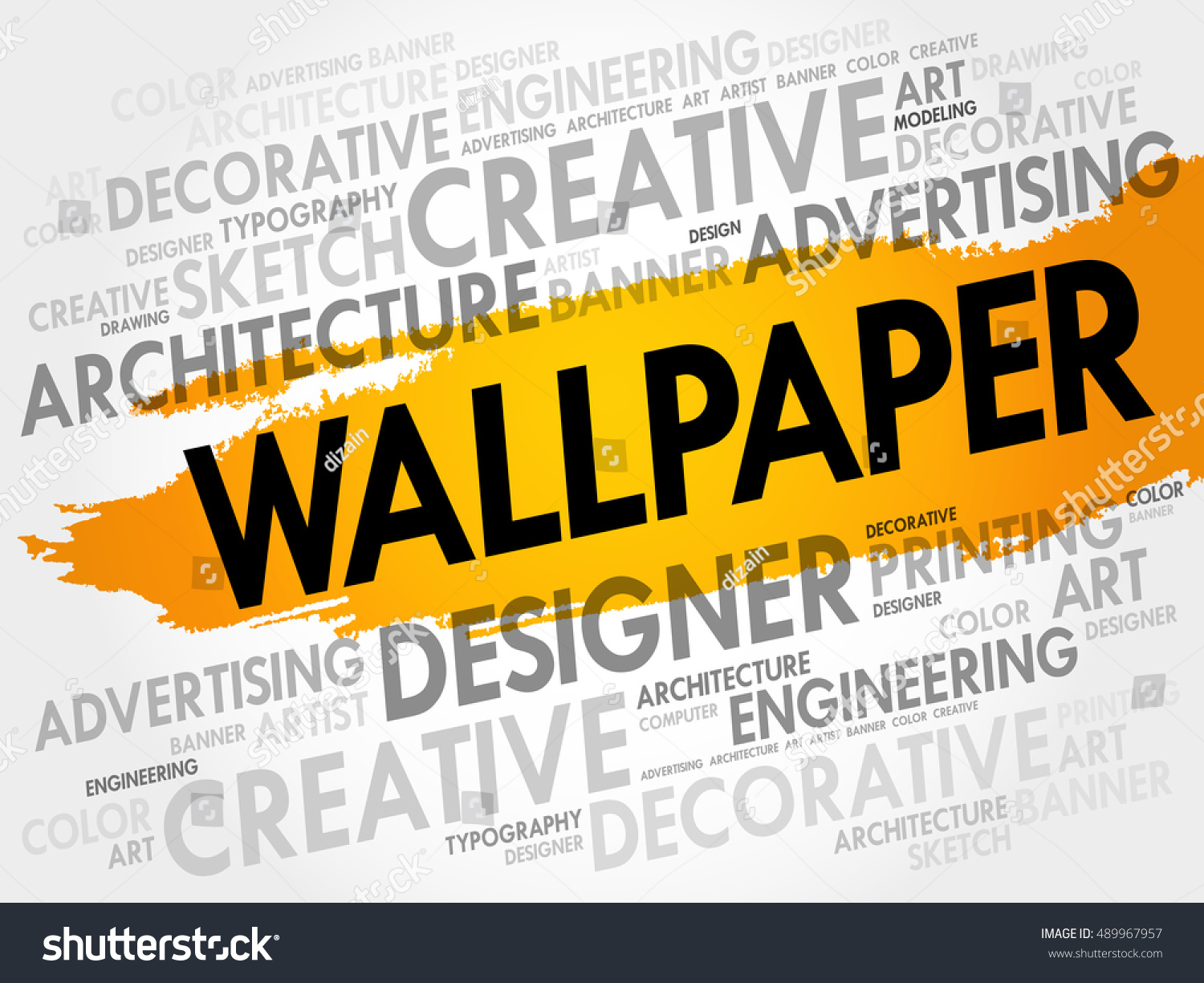 Wallpaper Word Cloud Creative Business Concept Stock Vector (Royalty ...