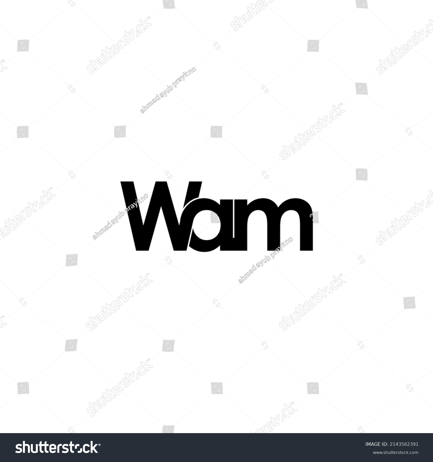 Wam Initial Letter Monogram Logo Design Stock Vector (Royalty Free ...