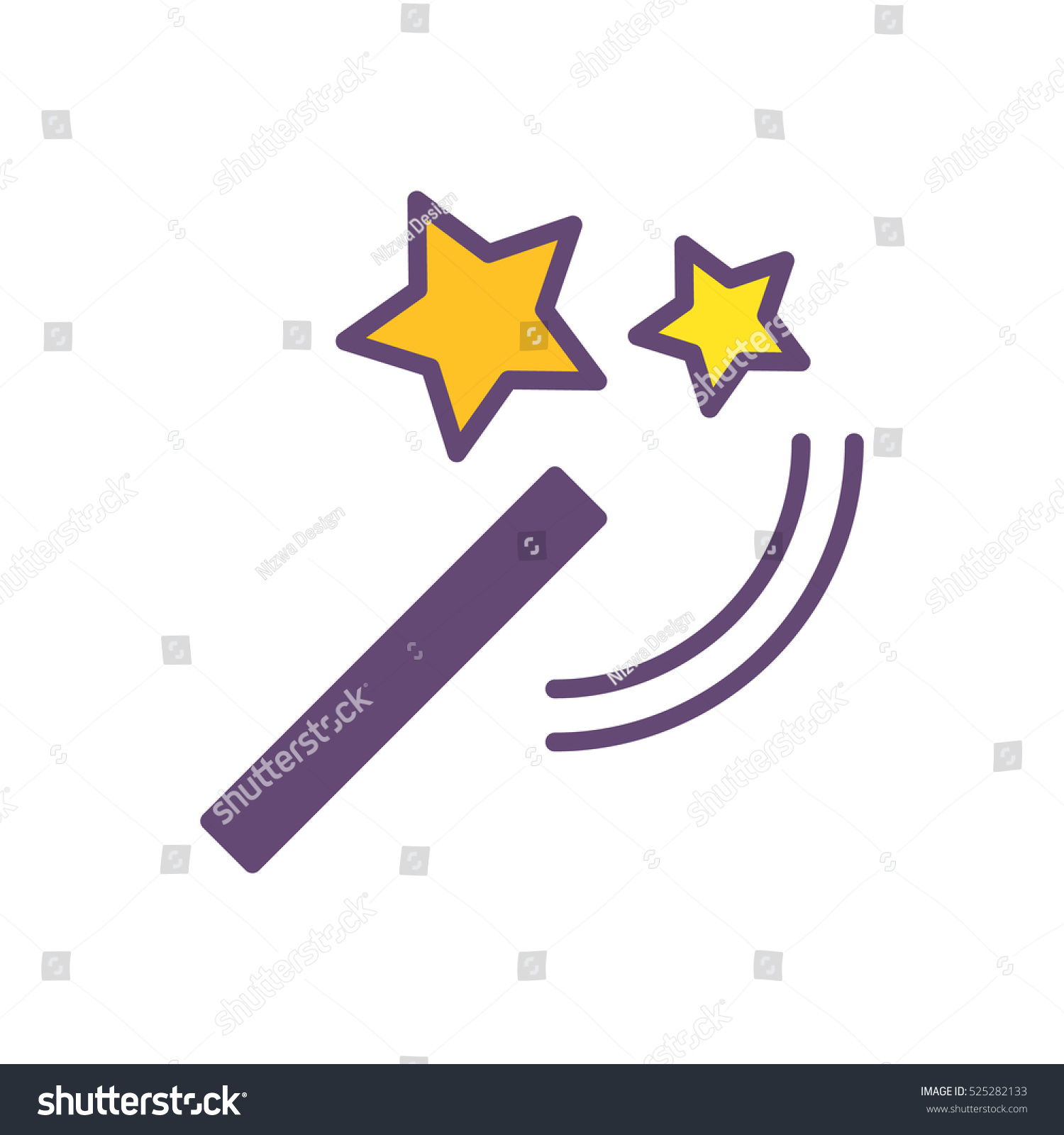 Wand Magic Logo Design Template Stock Vector (Royalty Free) 525282133 ...