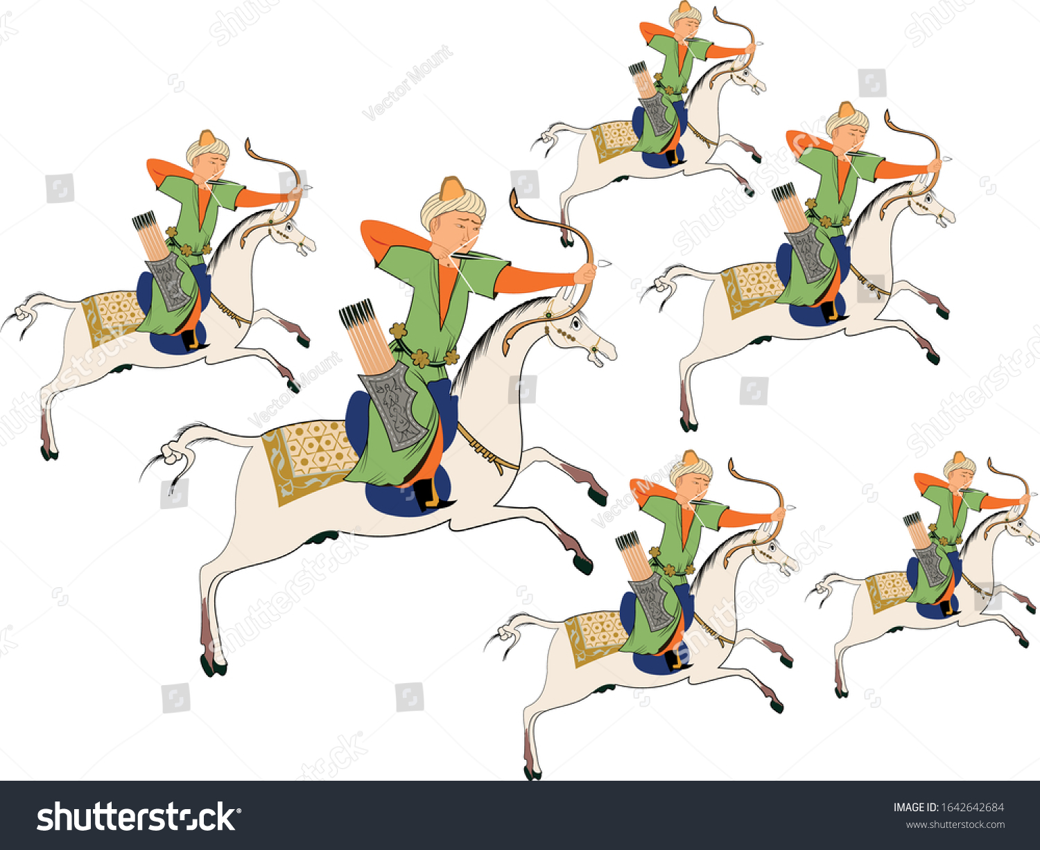 War Horse War Scene Vector Stock Vector (Royalty Free) 1642642684 ...