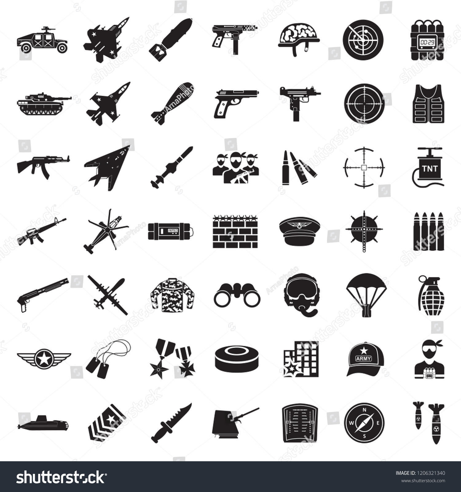 War Icons Black Flat Design Vector: vetor stock (livre de direitos ... War Icons Black Flat Design Vector: vetor stock (livre de direitos ...