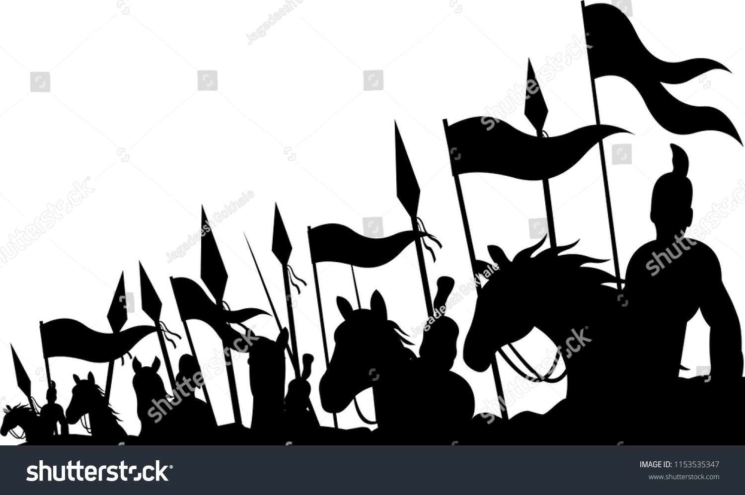 War Soldiers Side View Stock Vector (Royalty Free) 1153535347 ...