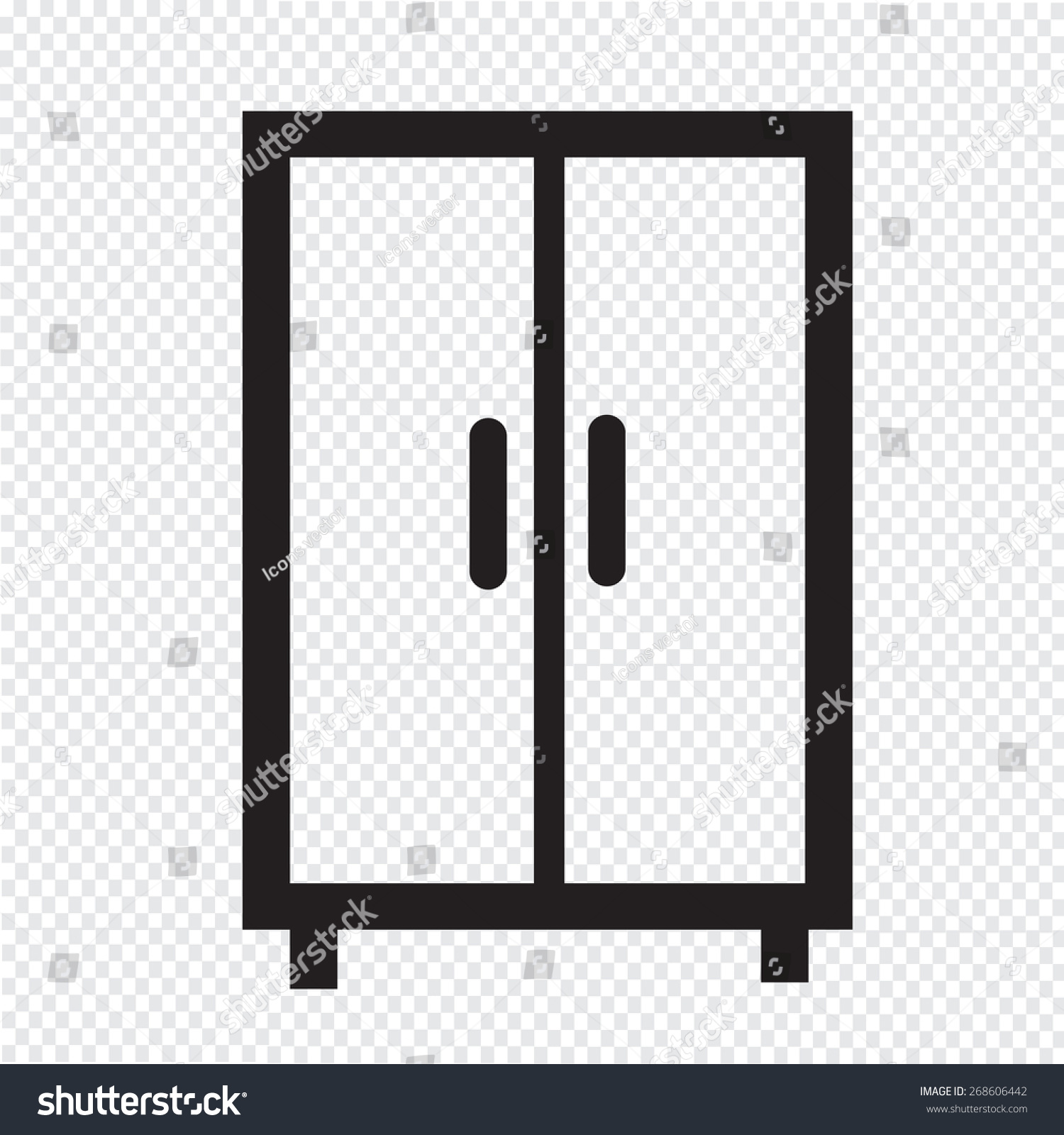 Wardrobe Icon Stock Vector (Royalty Free) 268606442