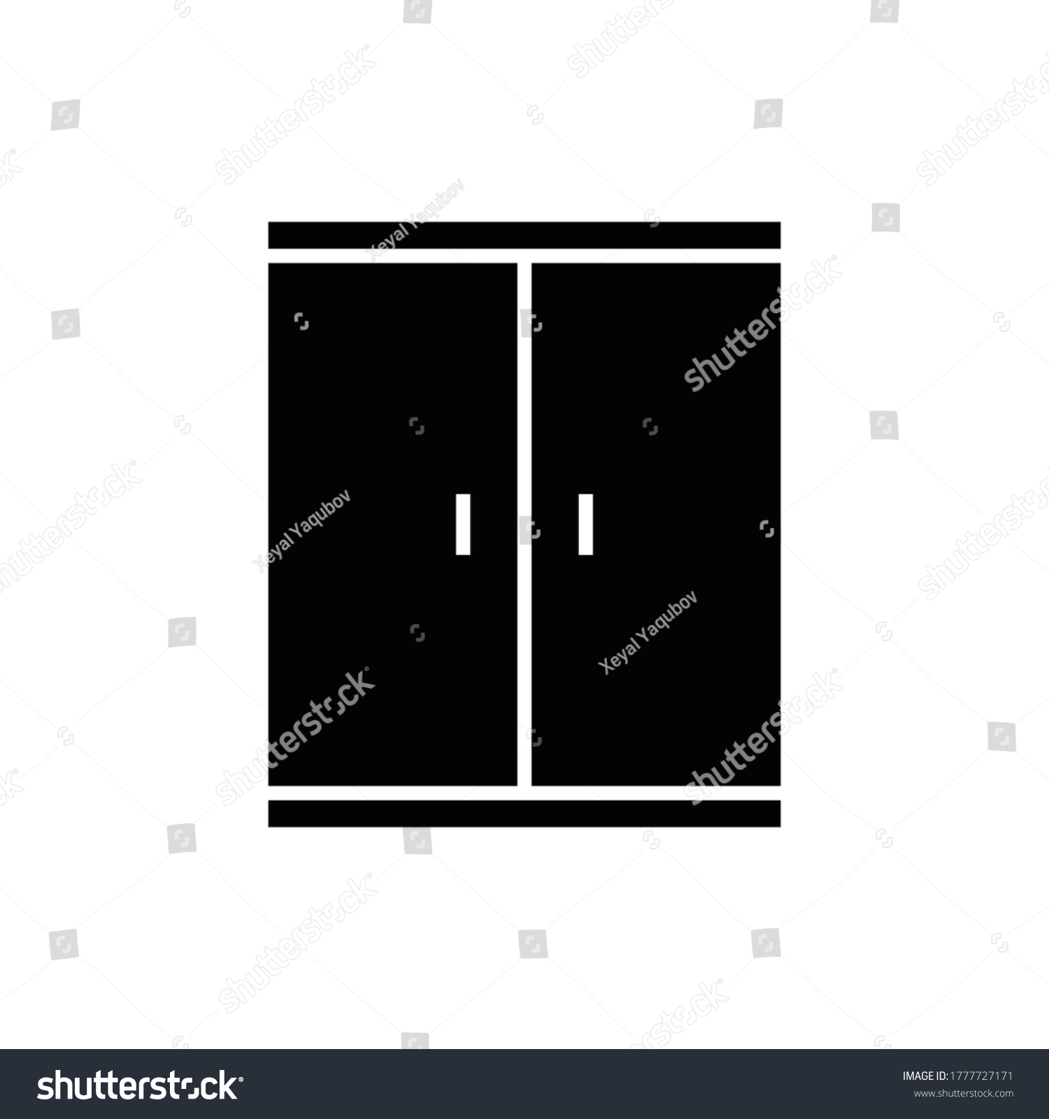 Wardrobe Icon Vector Sign Symbol Stock Vector (Royalty Free) 1777727171 ...