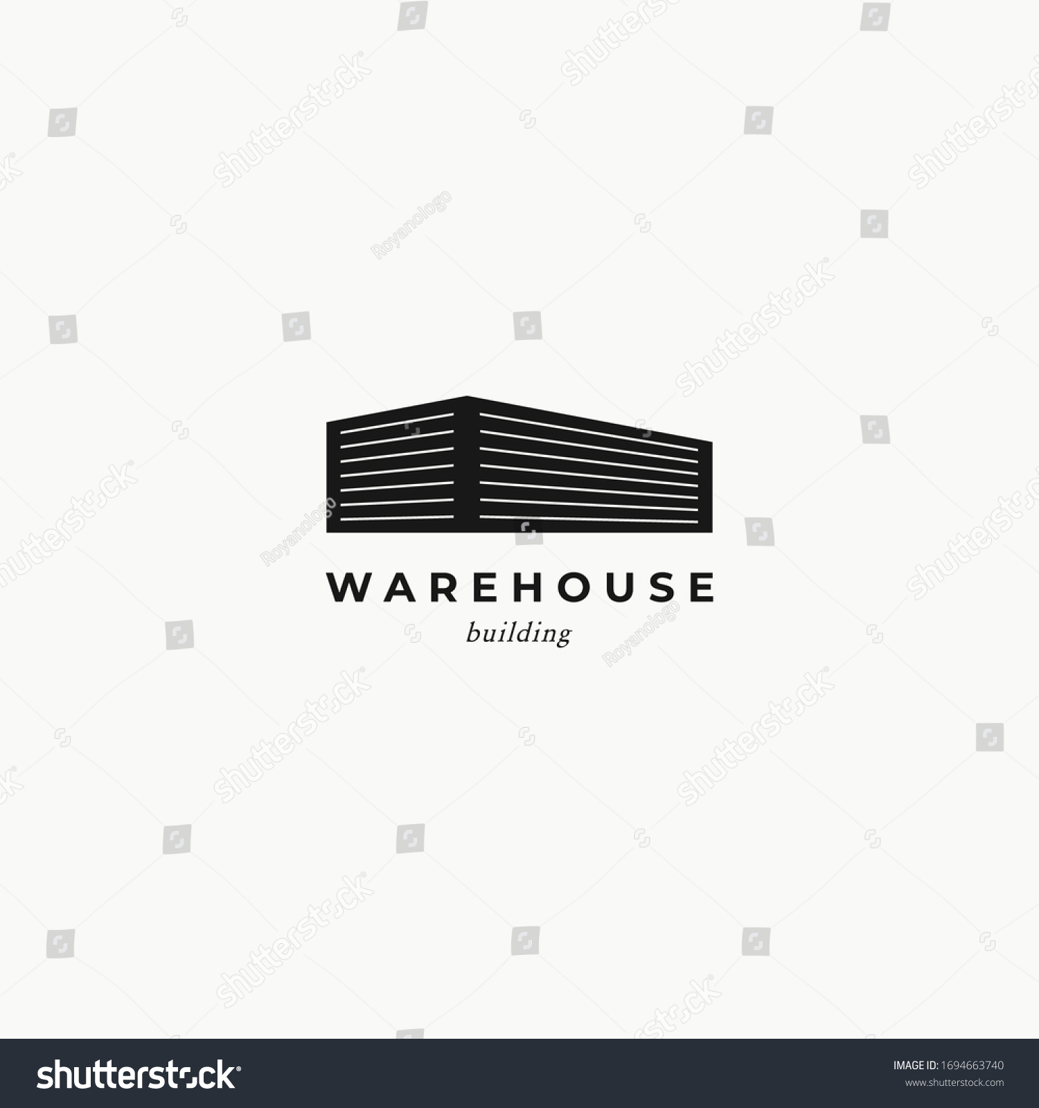 Warehouse Building Logo Design Concept Vector Stock Vector (Royalty ...