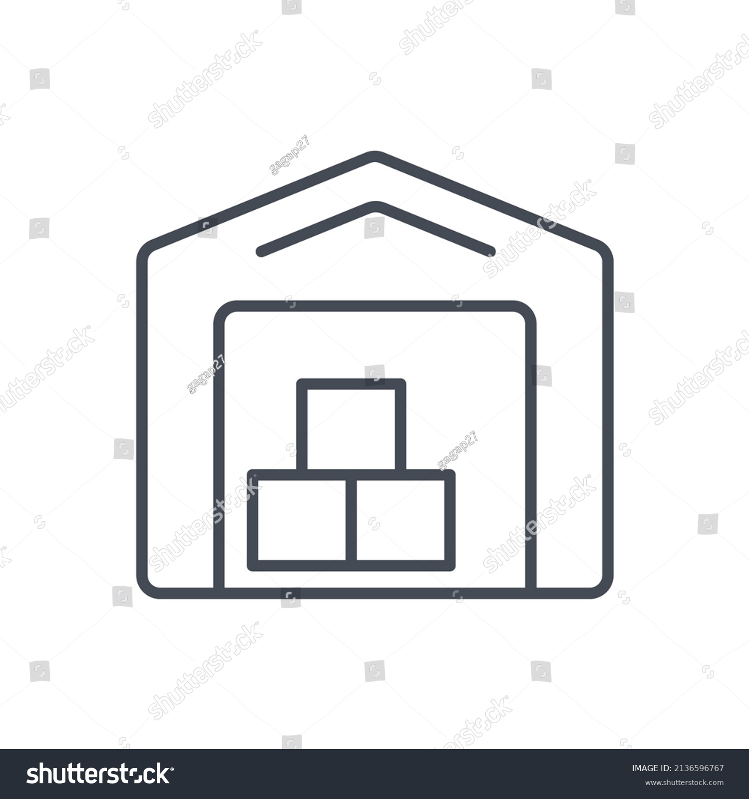Warehouse Icons Symbol Vector Elements Infographic Stock Vector ...