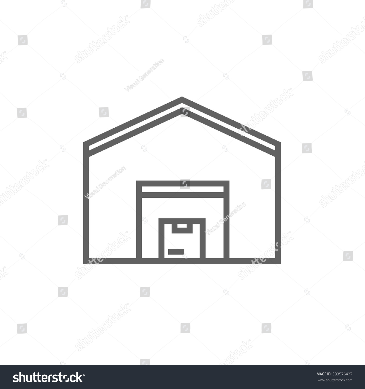 Warehouse Line Icon Stock Vector (Royalty Free) 393576427 | Shutterstock