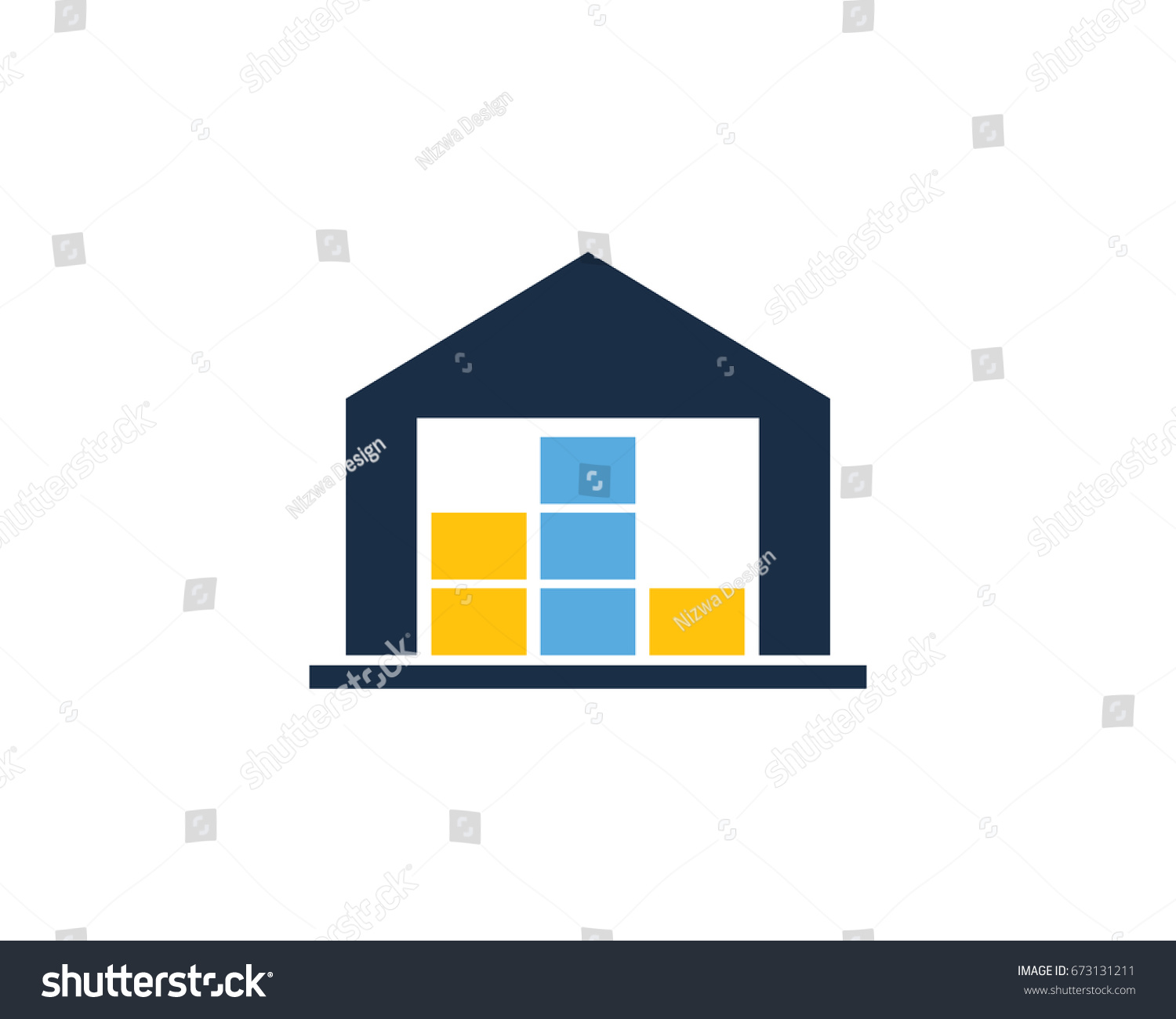Warehouse Logistic Icon Logo Design Element Stock Vector (Royalty Free ...