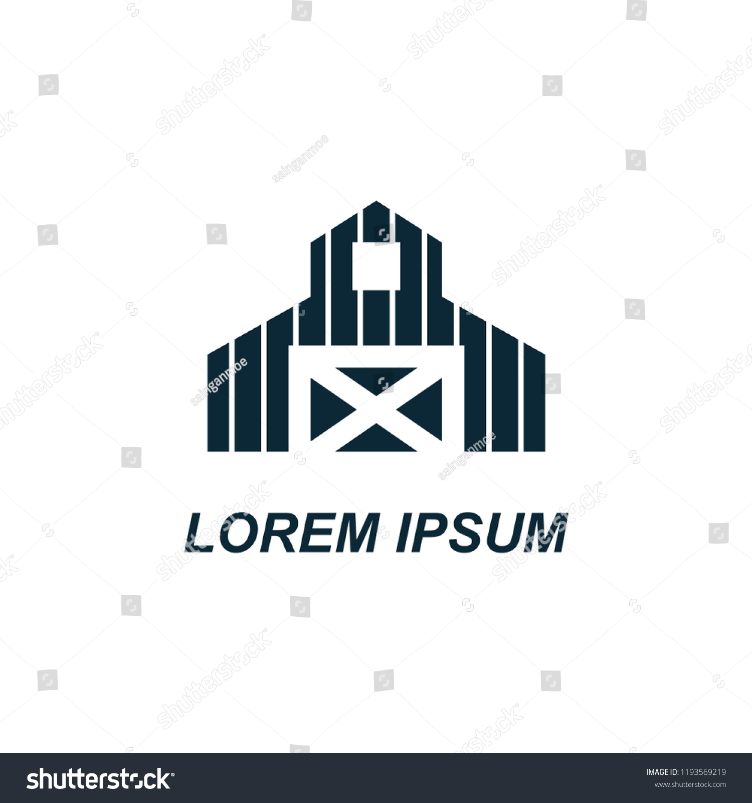 Warehouse Logo Design Stock Vector (Royalty Free) 1193569219