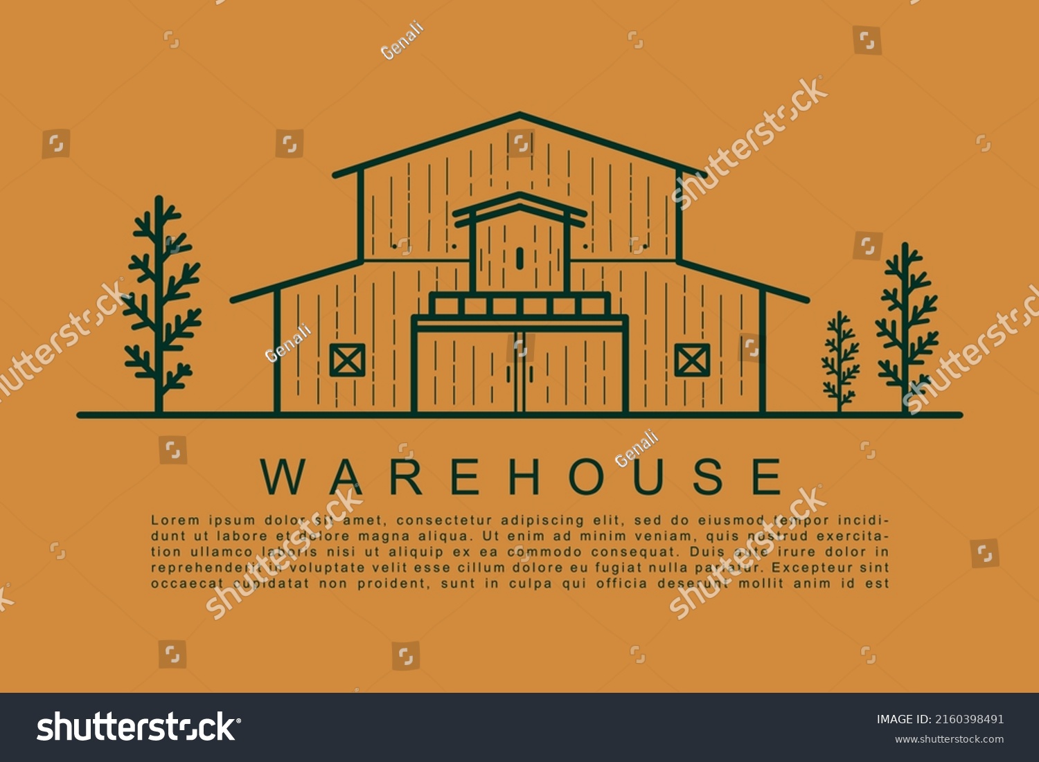 Warehouse Logo Icon Template Vector Illustration Stock Vector (Royalty ...