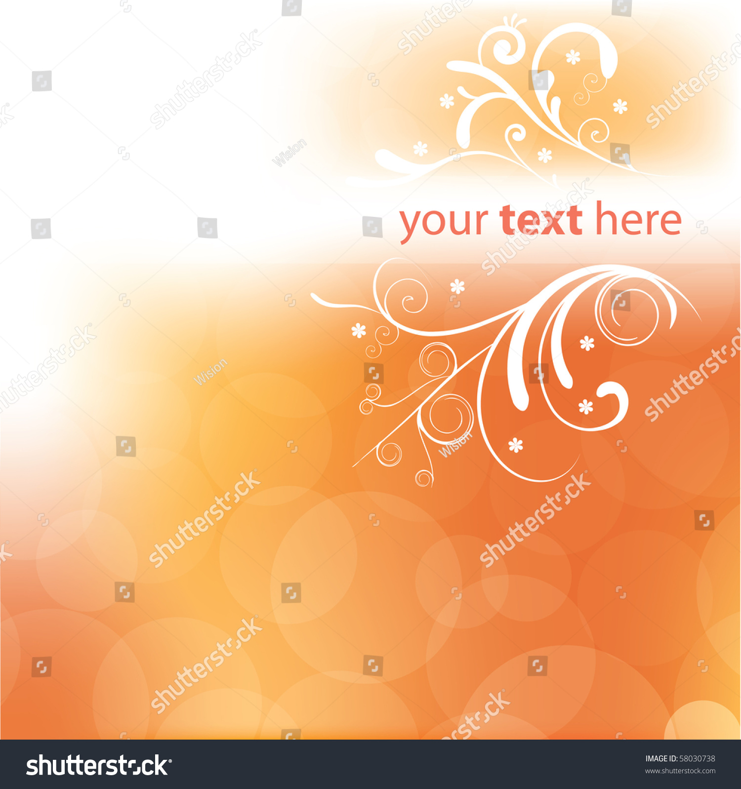 Warm Floral Background Design Stock Vector (Royalty Free) 58030738