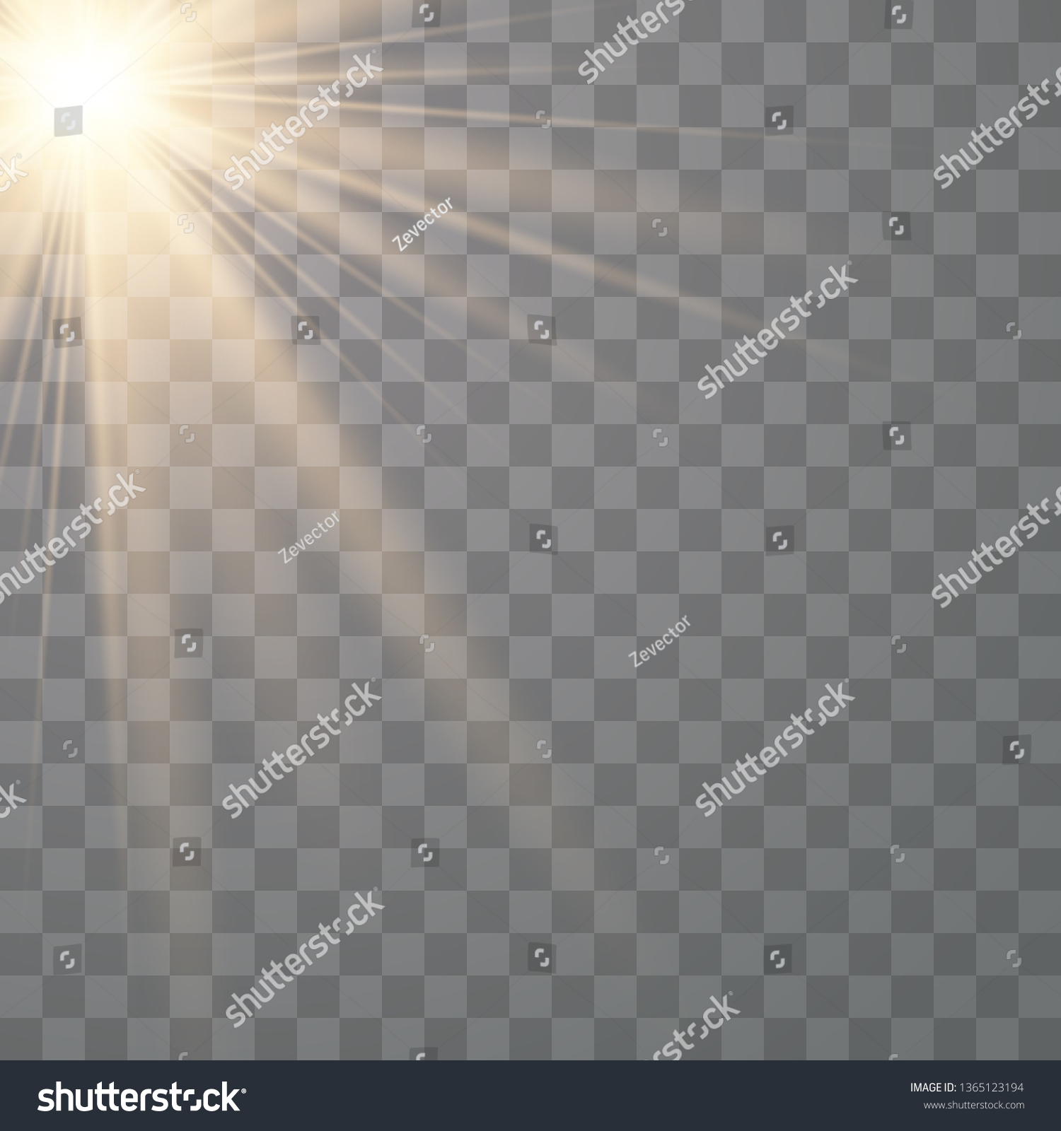 Warm Light Sunlight Vector Lens Flare Stock Vector (Royalty Free ...