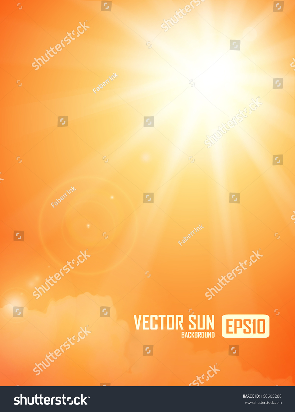 Warm Sun Light Vector Illustration Stock Vector (Royalty Free ...