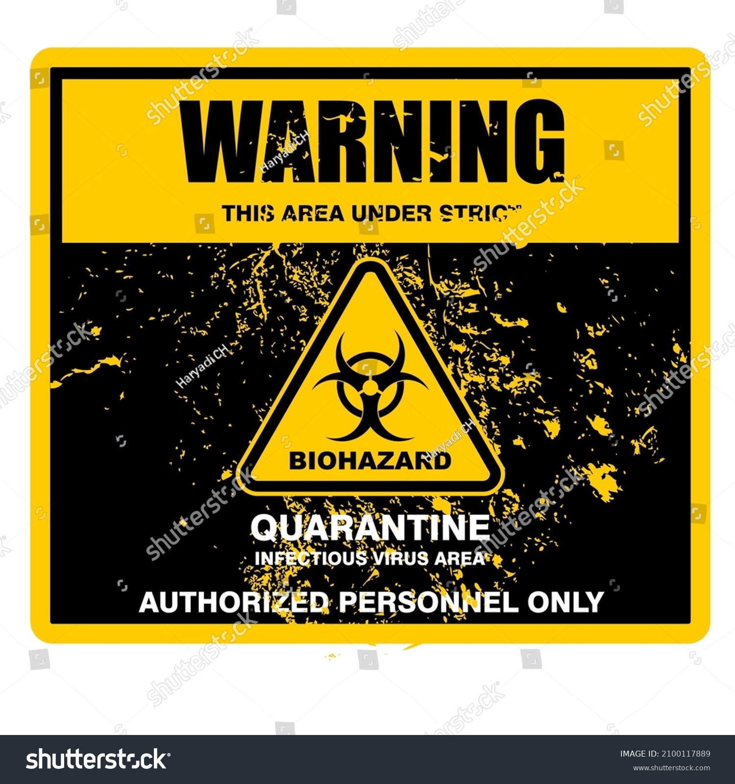 Warning Biohazard Sticker Label Vector Stock Vector (Royalty Free ...