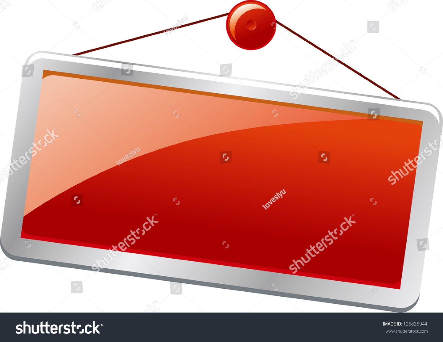 Warning Bulletin Board Stock Vector (Royalty Free) 125835044