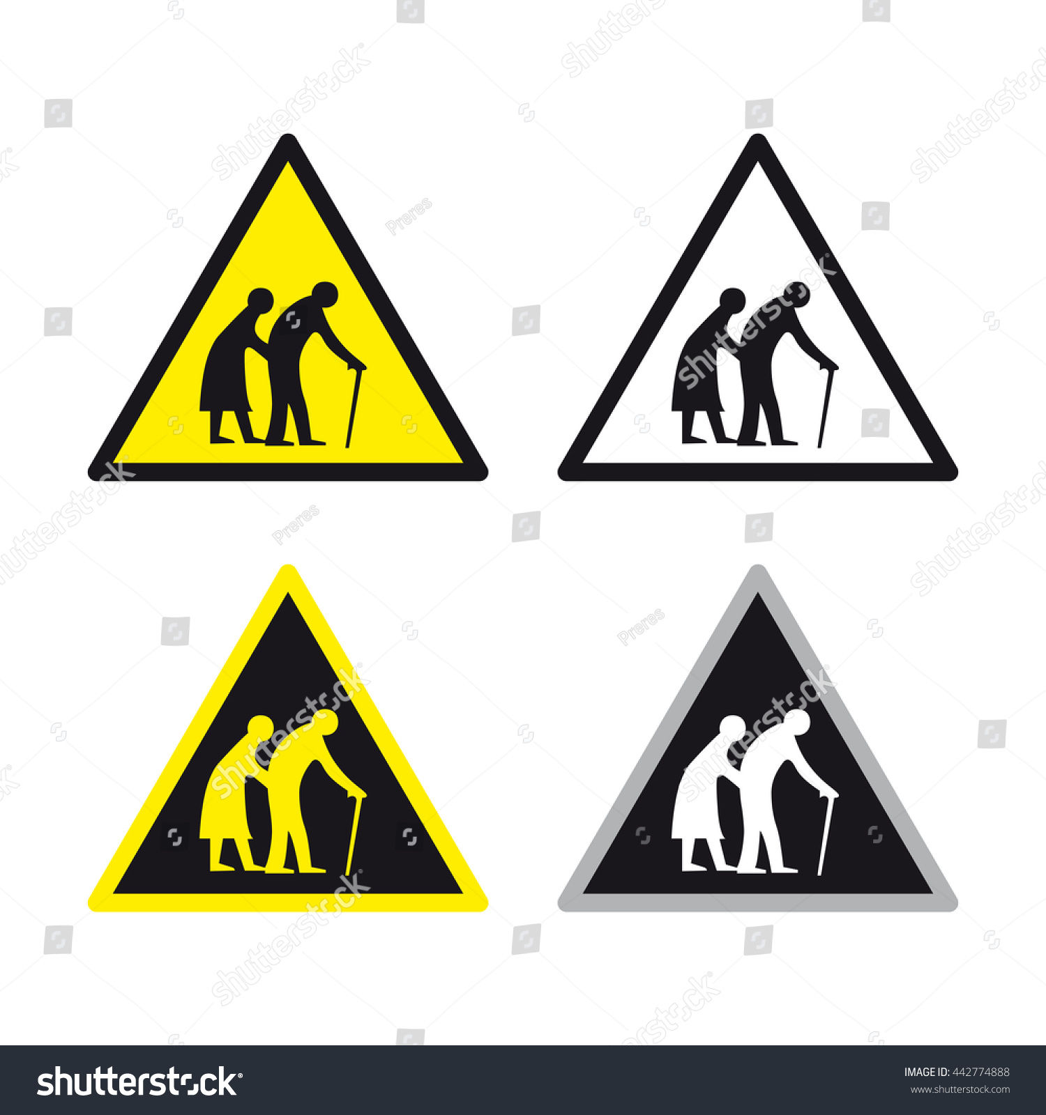 Warning Caution Traffic Sign Vector Set: Vector có sẵn (miễn phí bản ...
