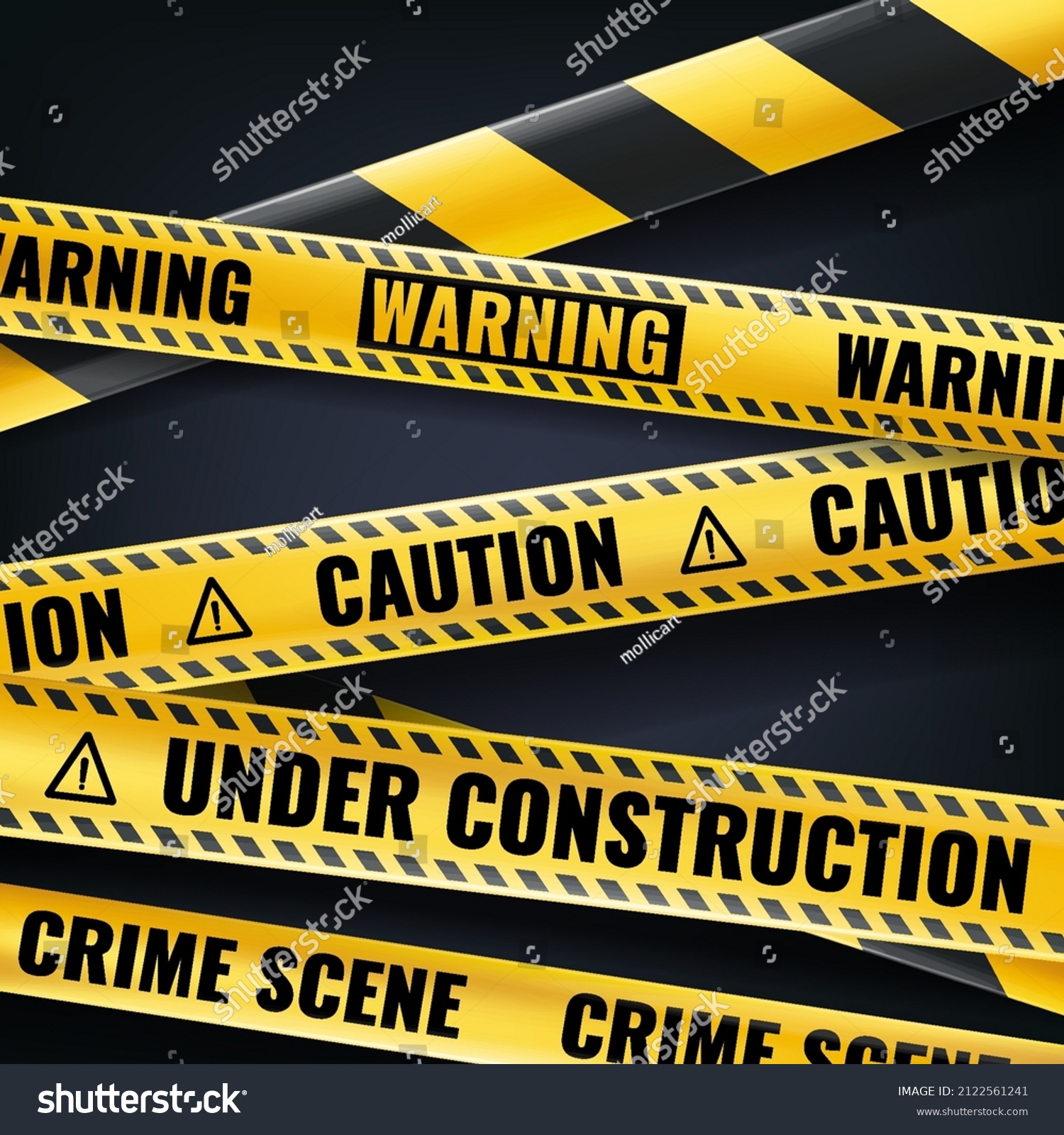 Warning Construction Work Progress Danger Alert Stock Vector (Royalty ...