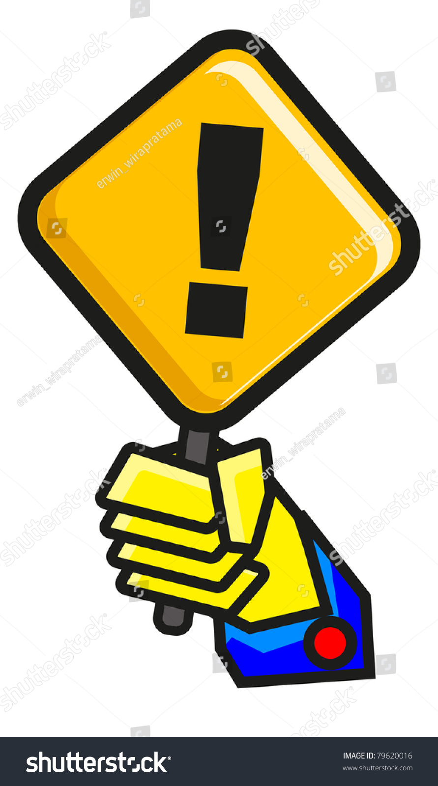 Warning Hand Icon Stock Vector (Royalty Free) 79620016 | Shutterstock