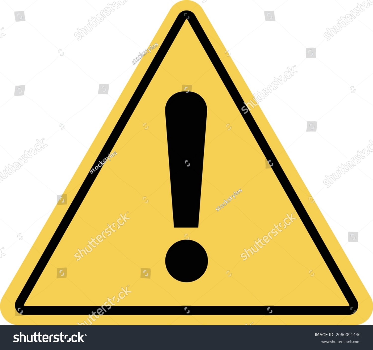 Warning Hazard Attention Vector Sign Stock Vector (Royalty Free ...