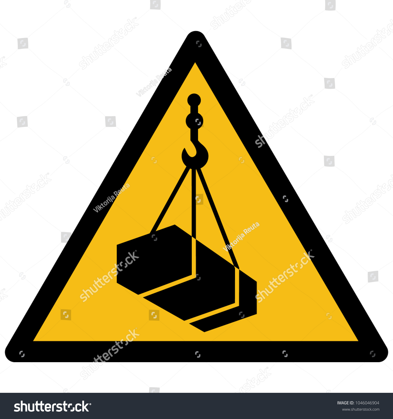 Warning Hazard Sign Vector Overhead Load: Vector có sẵn (miễn phí bản ...