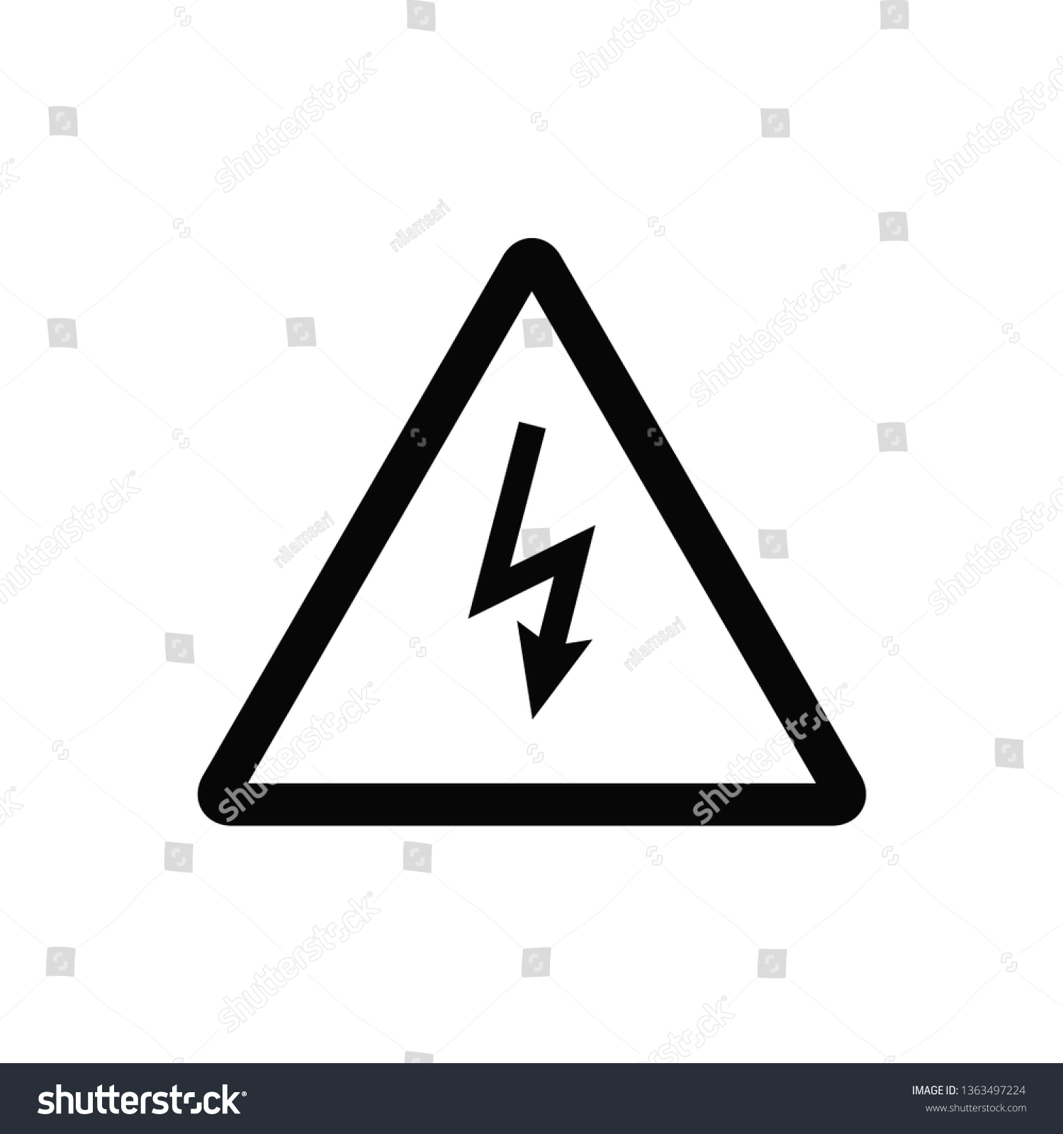 Vektor Stok Warning Icon Collection (Tanpa Royalti) 1363497224 ...