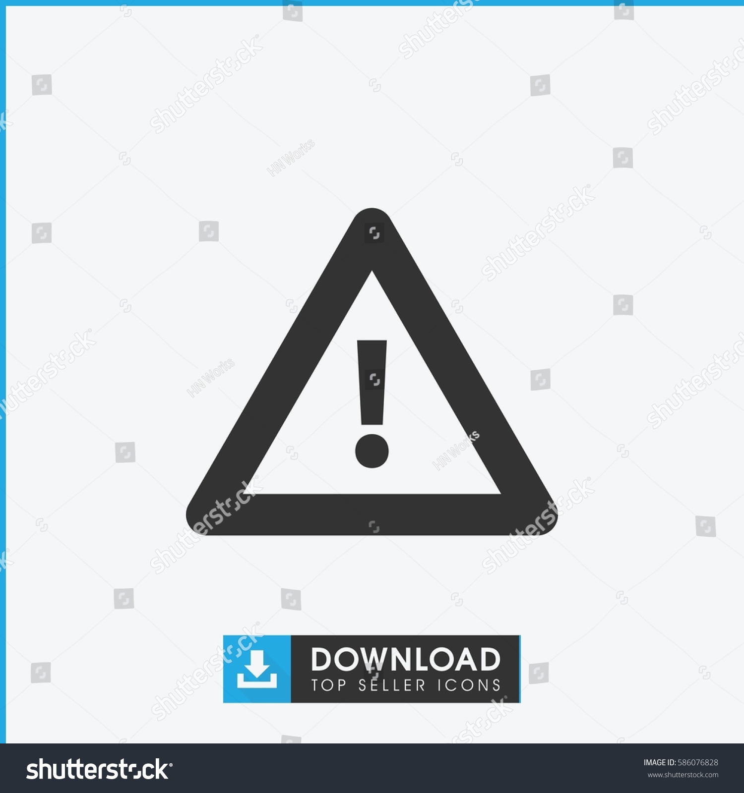 Warning Icon Simple Filled Warning Icon: เวกเตอร์สต็อก (ปลอดค่า ...