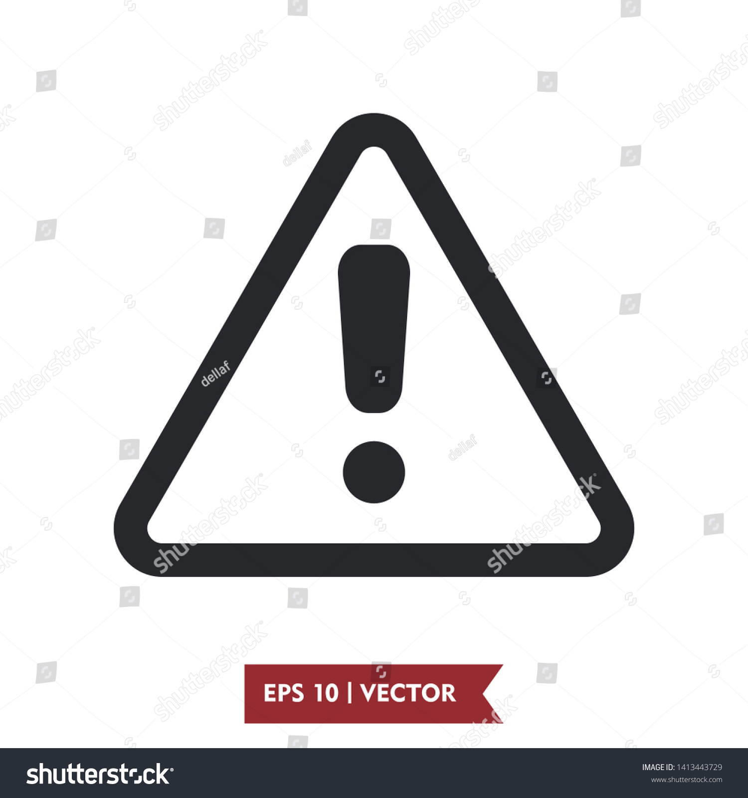 Warning Icon Symbol Sign Vector Eps Stock Vector (Royalty Free) 1413443729