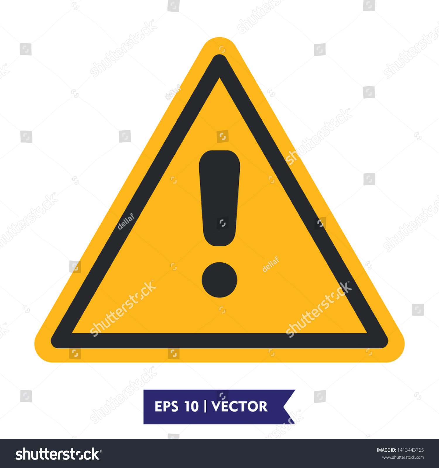 Warning Icon Symbol Sign Vector Eps Stock Vector (Royalty Free) 1413443765