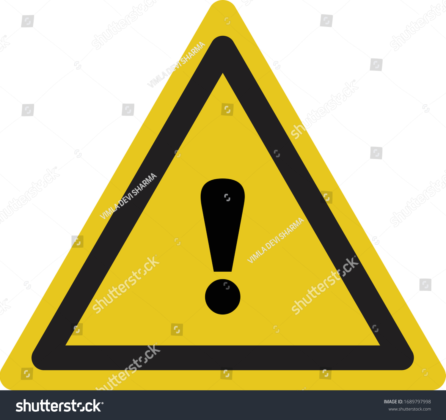 Warning Icon Triangle Warning Icon Flat Stock Vector (Royalty Free ...