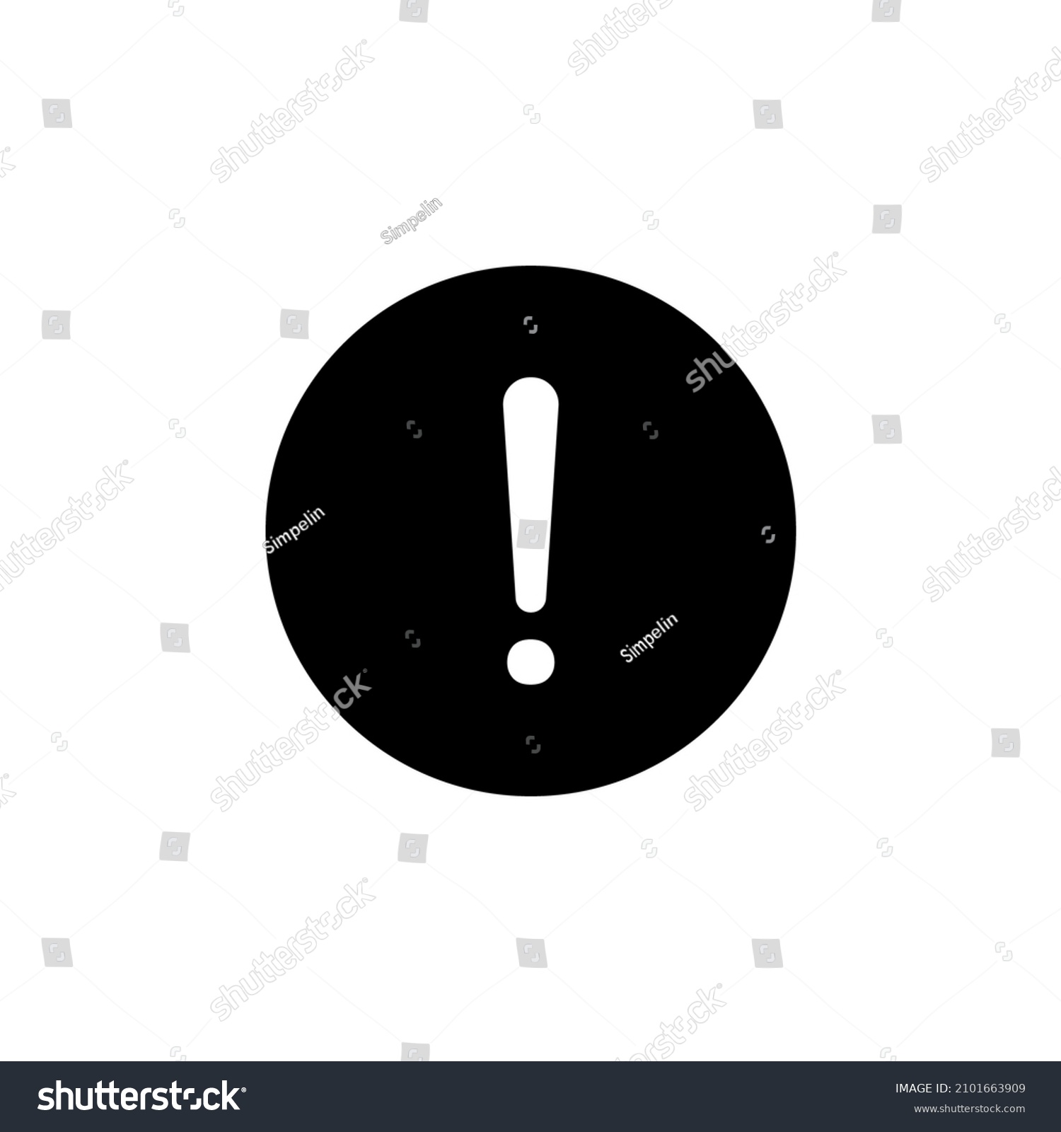 Warning Icon Vector Exclamation Mark Symbol Stock Vector (Royalty Free ...
