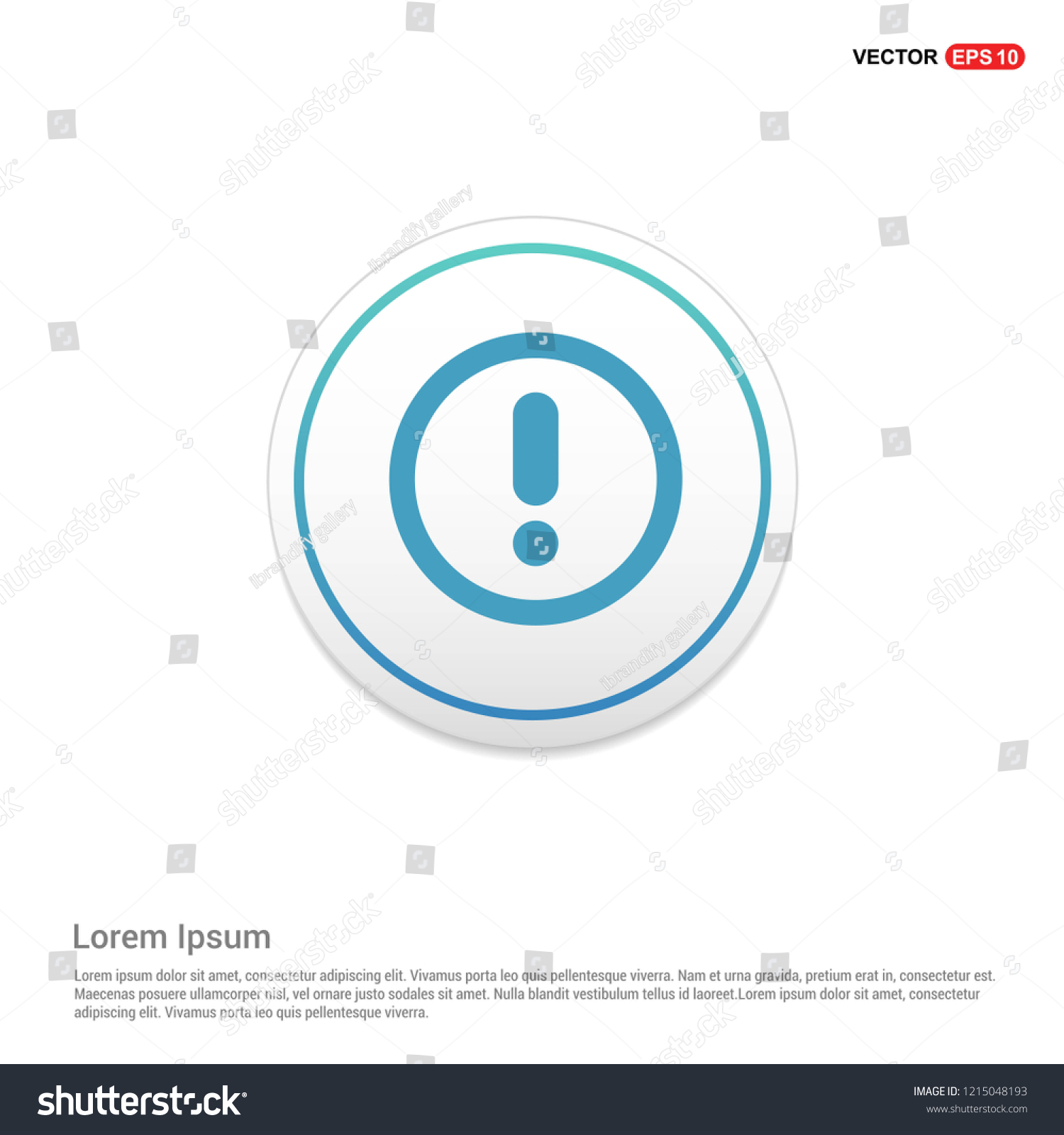 Warning Icon White Background Icon Template 스톡 벡터(로열티 프리) 1215048193 ...