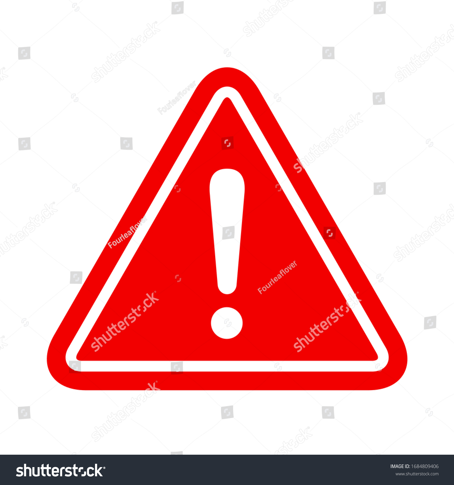 Vektor Stok Warning Icon White Exclamation Point Mark (Tanpa Royalti ...