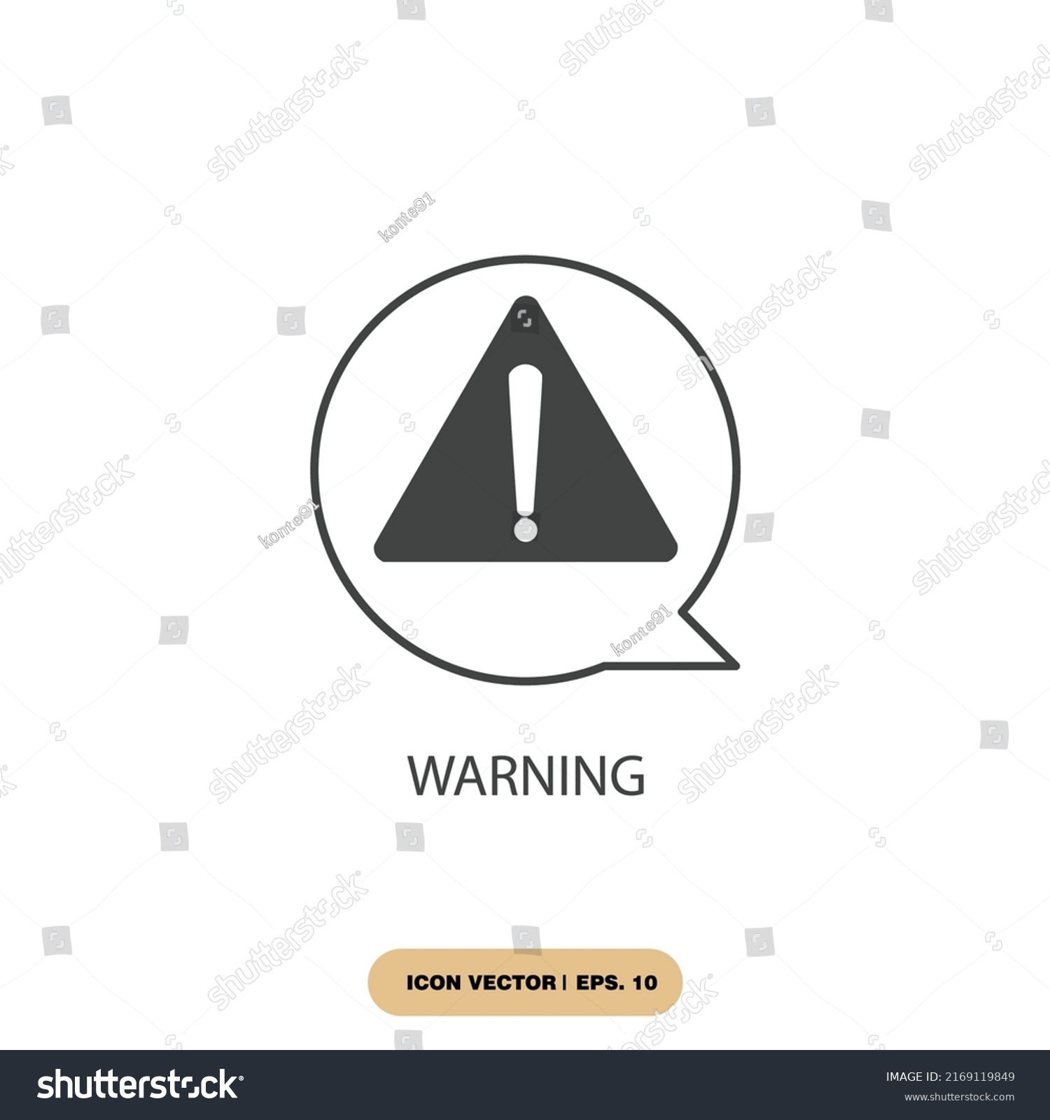 Warning Icons Symbol Vector Elements Infographic Stock Vector (Royalty ...