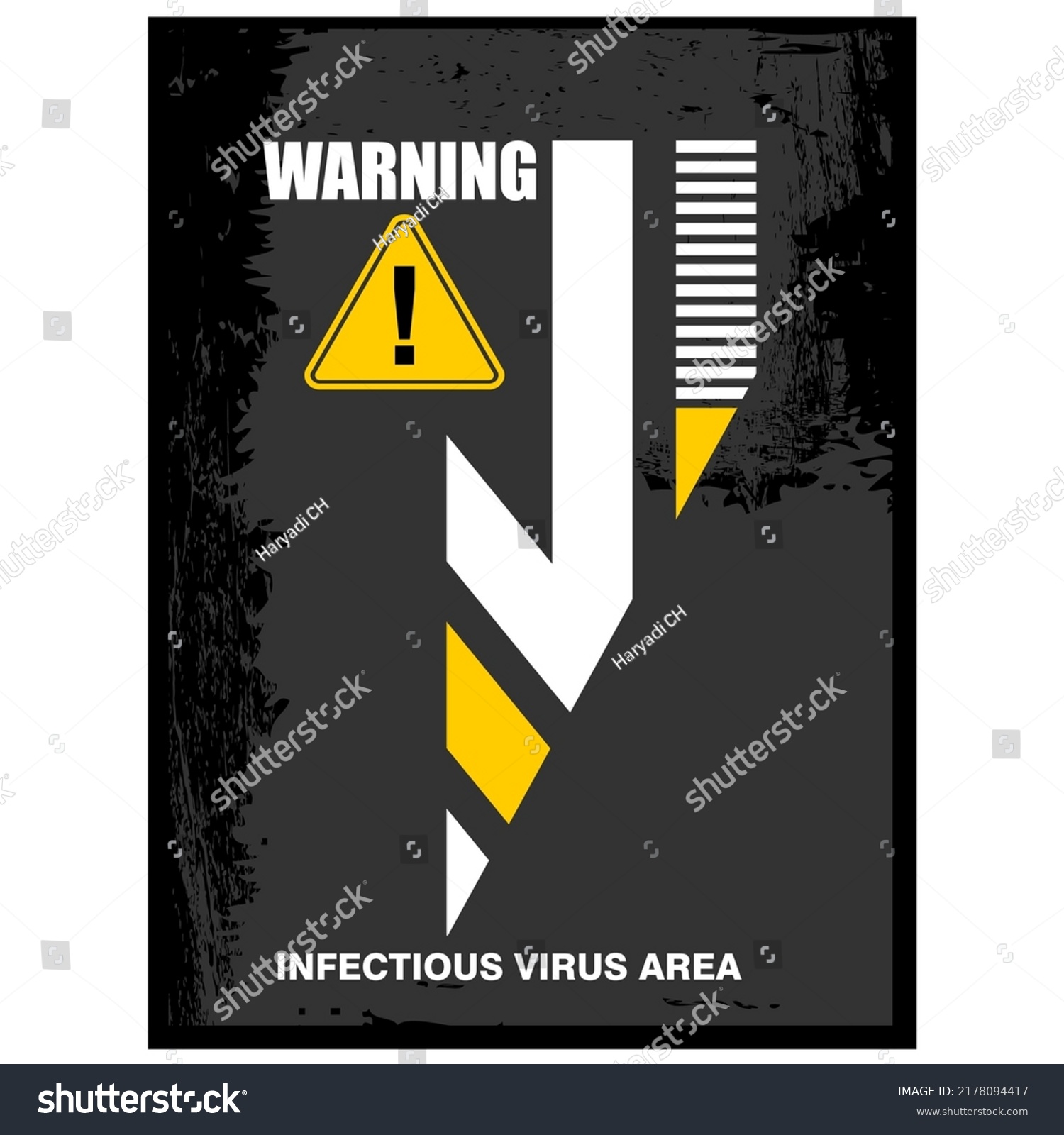 Warning Infectious Virus Area Sign Vector Stock Vector (Royalty Free ...