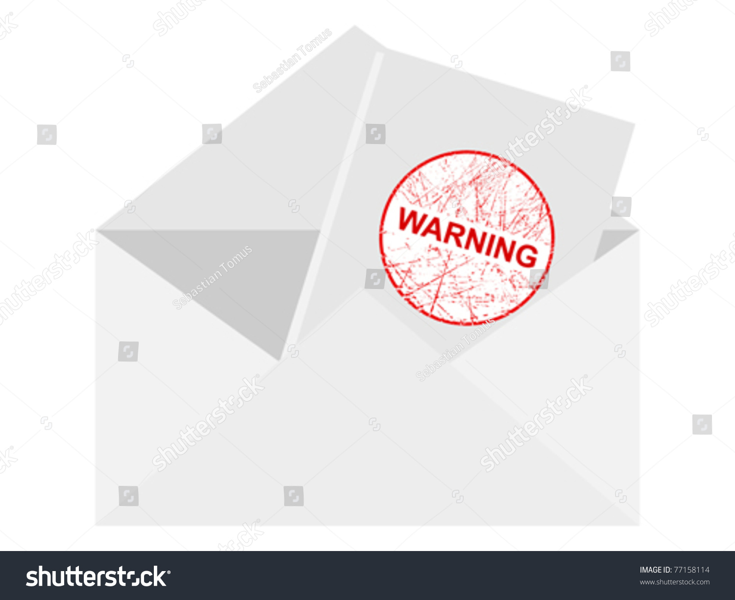 Warning Letter: vector de stock (libre de regalías) 77158114 | Shutterstock