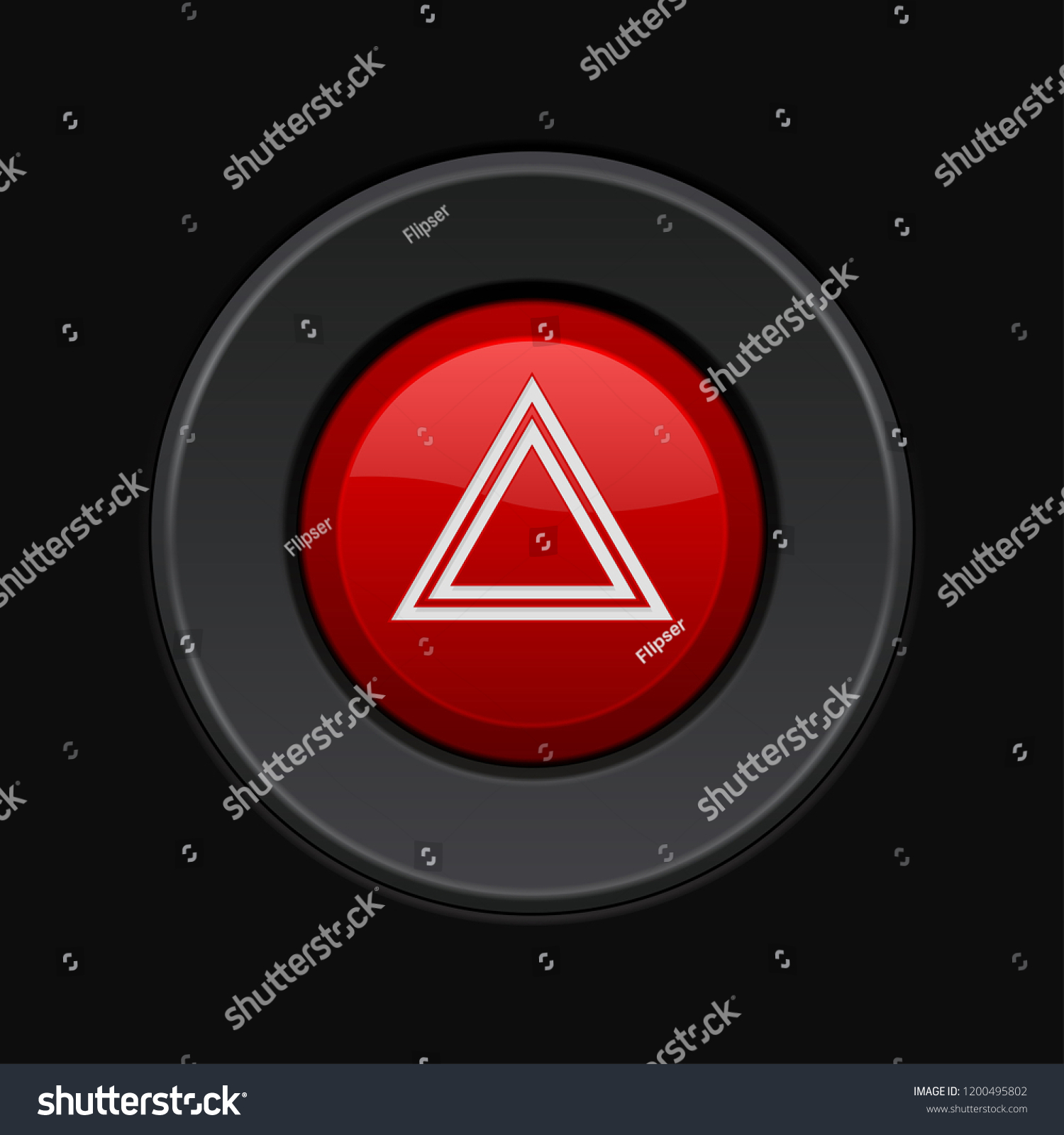 Warning Light Red Button Car Dashboard Stock Vector (Royalty Free ...