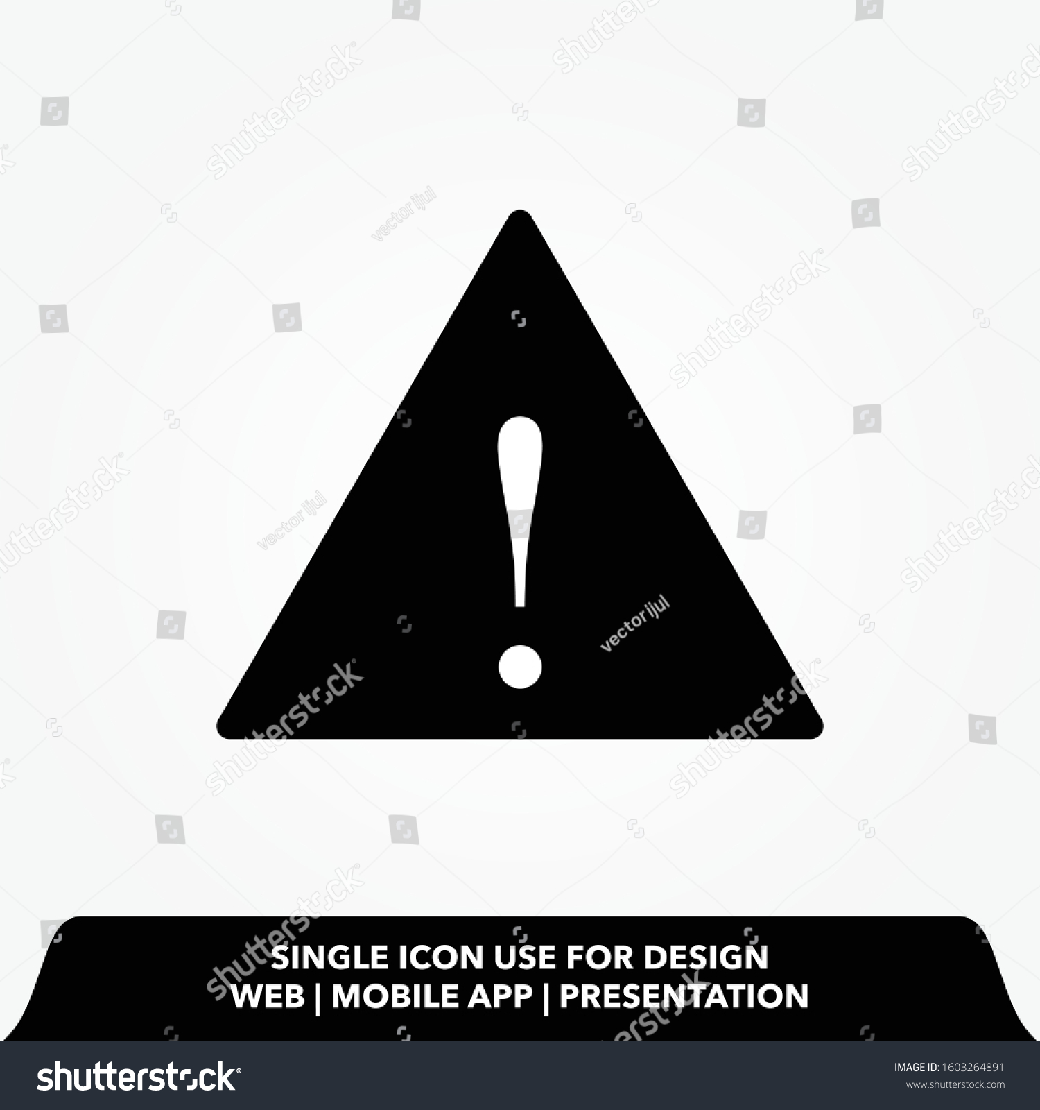 Warning Line Icon Design Template Stock Vector (Royalty Free ...