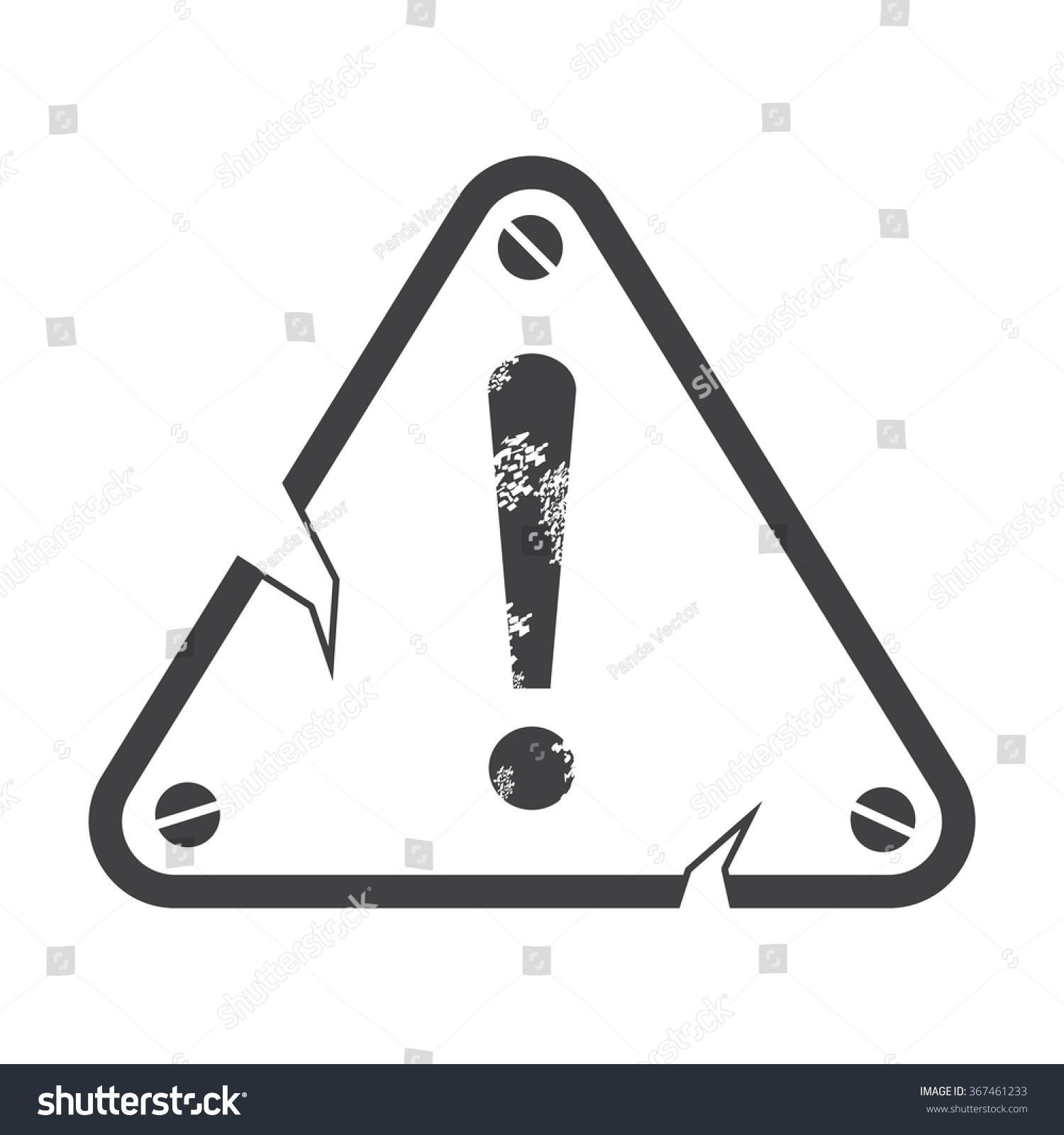Warning Plate Icon Stock Vector (Royalty Free) 367461233 | Shutterstock